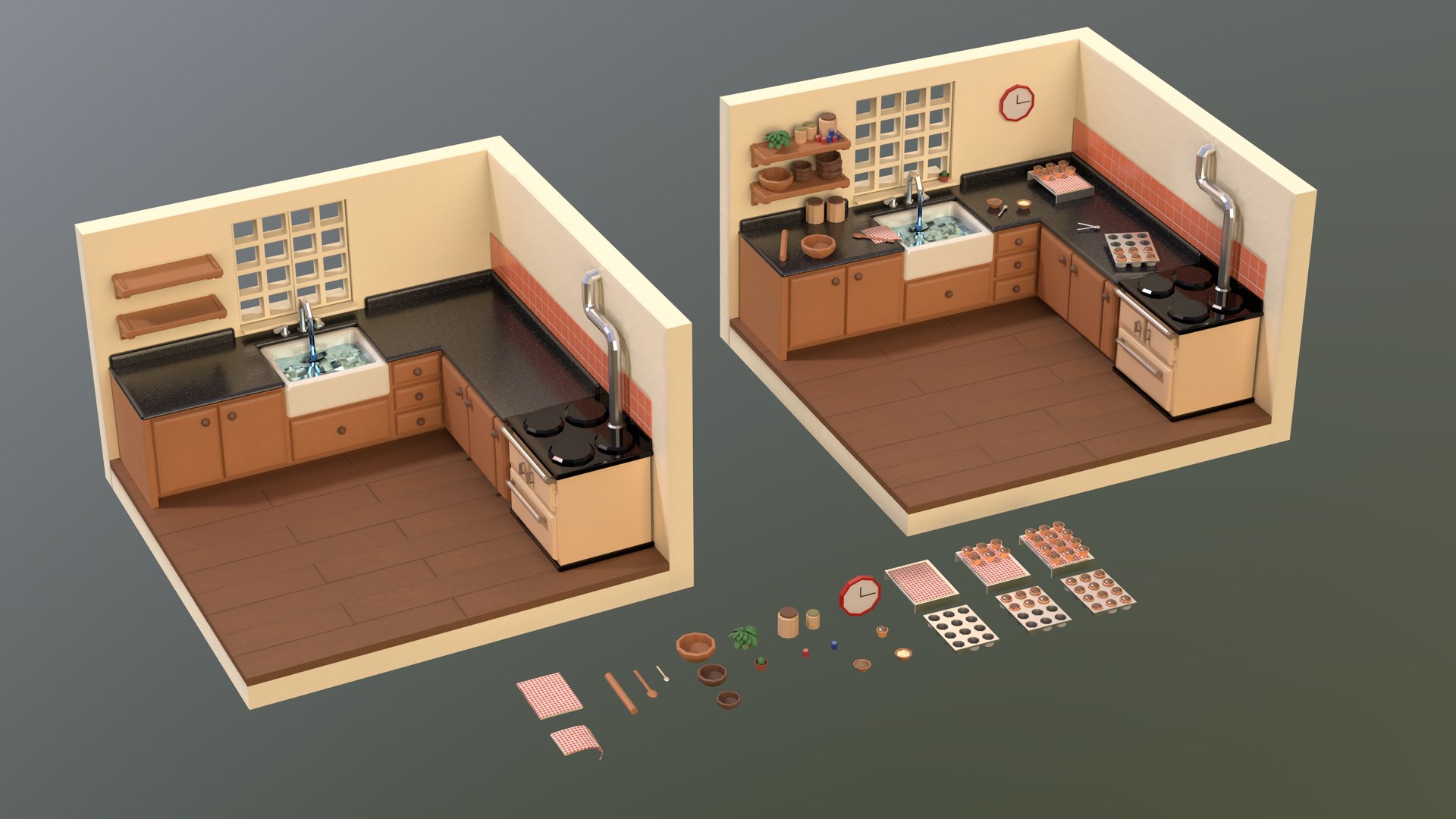Baking Kitchen 3D model - TurboSquid 2086720