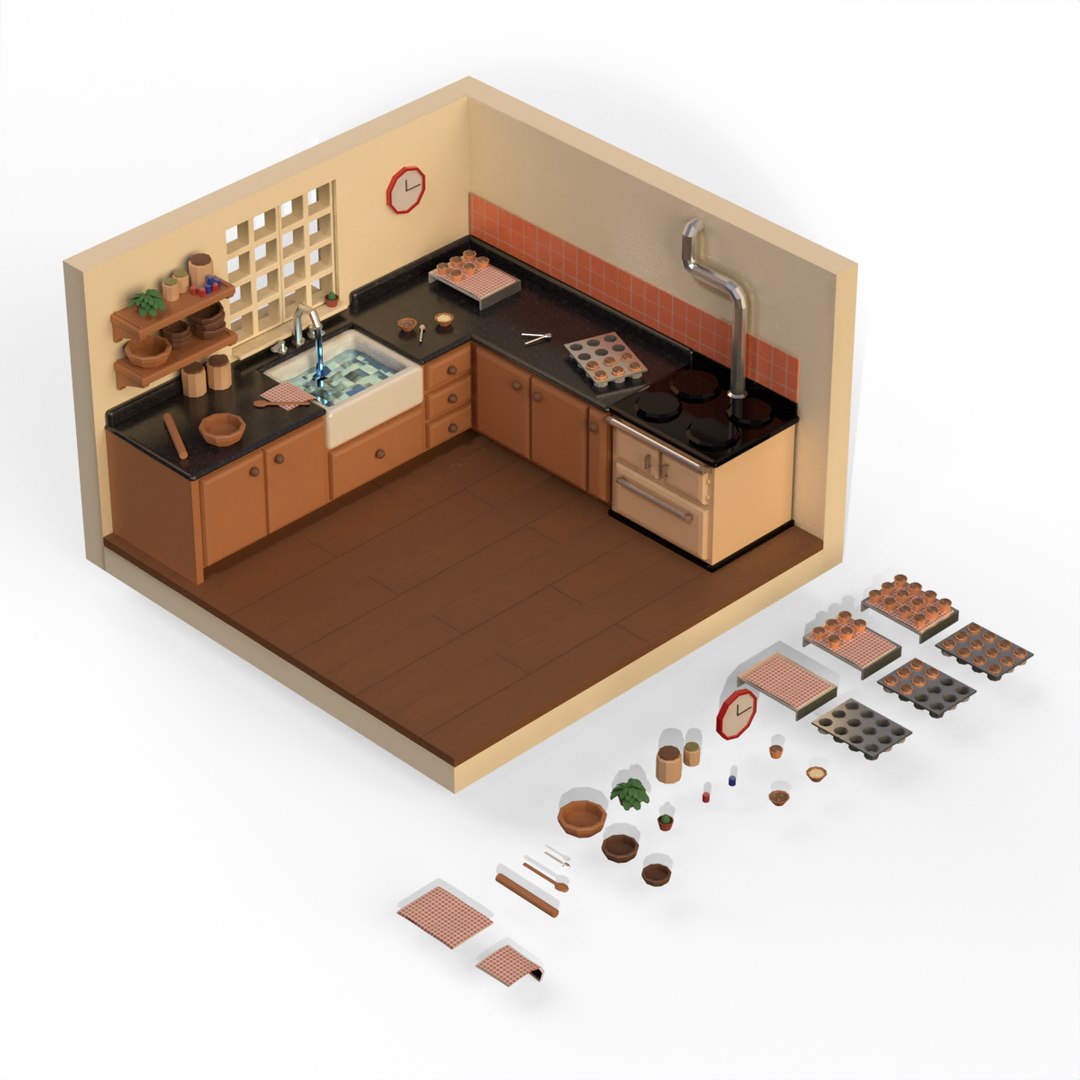 Baking Kitchen 3D model - TurboSquid 2086720