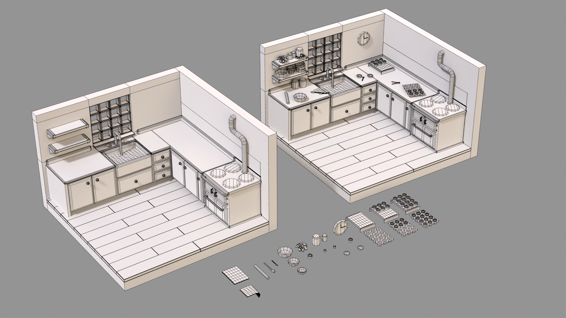 Baking Kitchen 3D model - TurboSquid 2086720