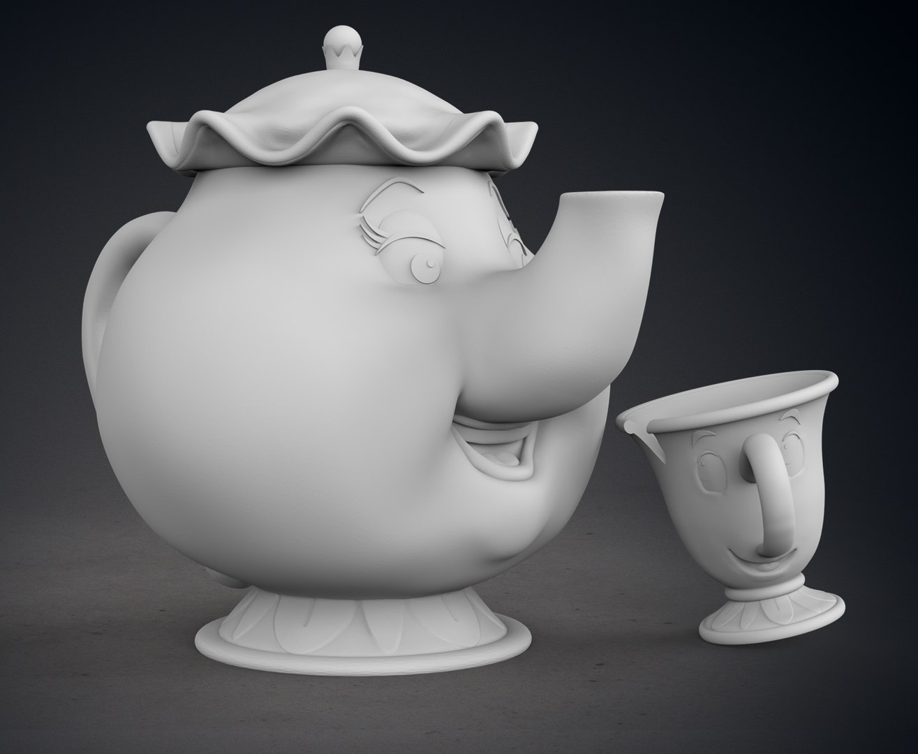 3D Mrs Potts And Chip - TurboSquid 2226498