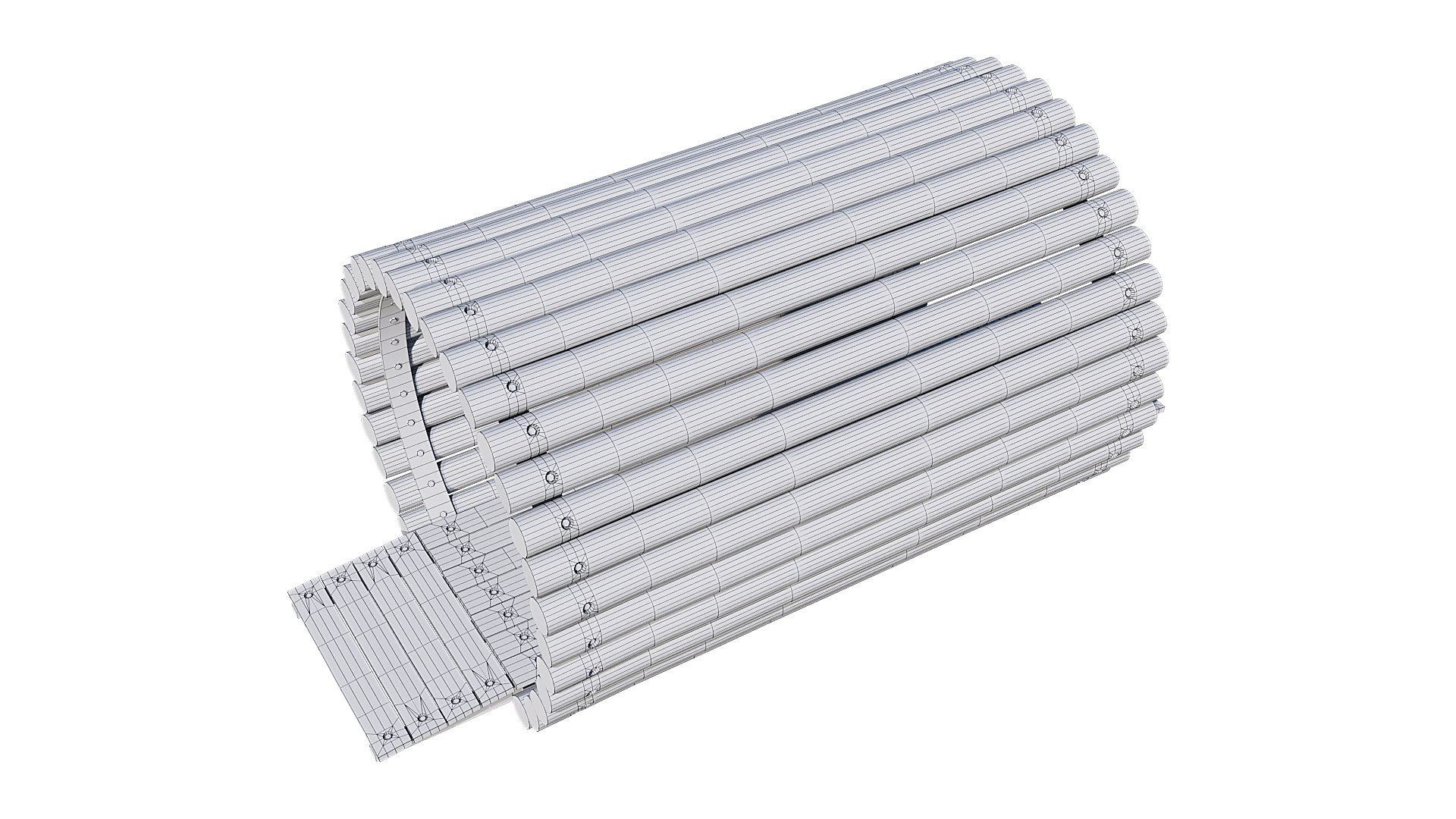 3D Playground Wooden Log Tunnel - TurboSquid 1724300