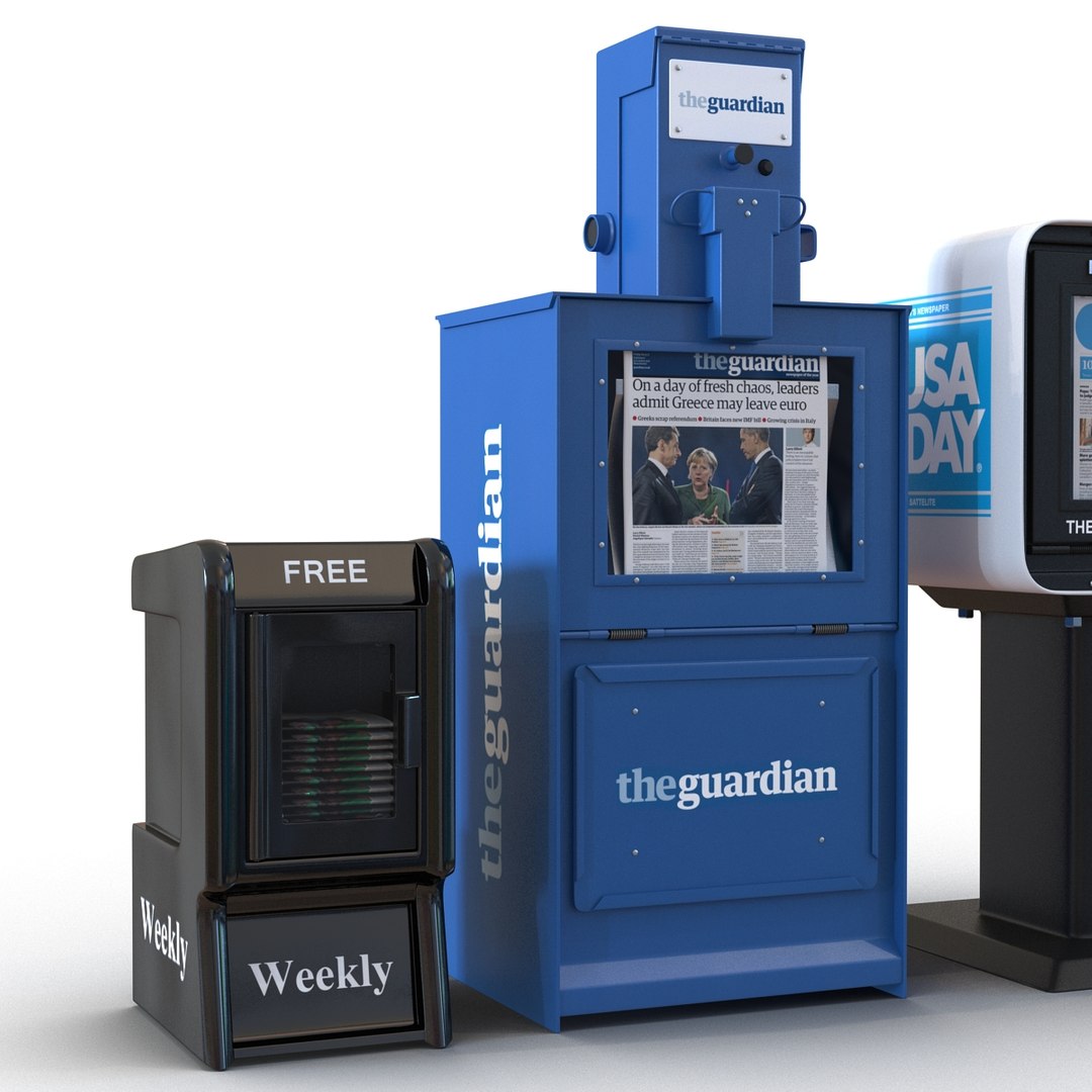 3d model newspaper boxes