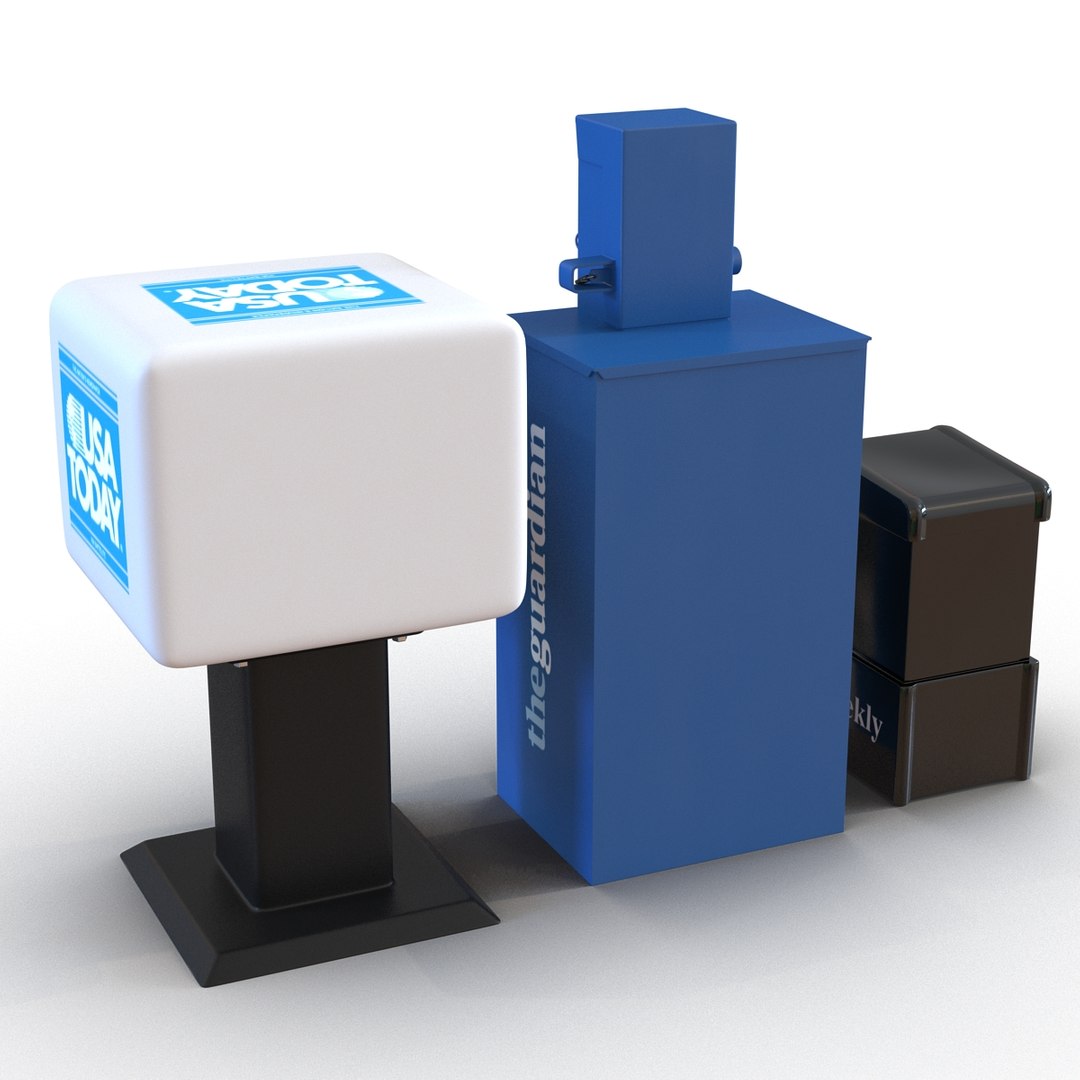 3d model newspaper boxes