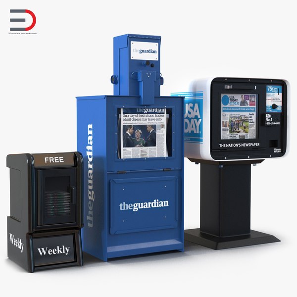 3d newspaper boxes 01 papers