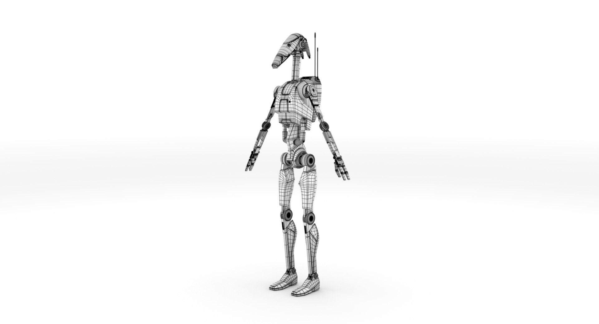 3D Model B1 Battle Droid Rifle - TurboSquid 1155291
