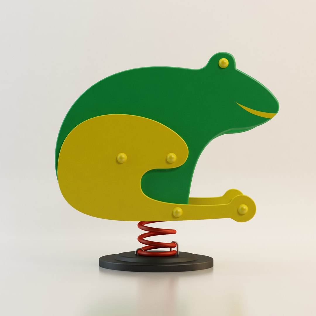 spring swing playground child 3d 3ds