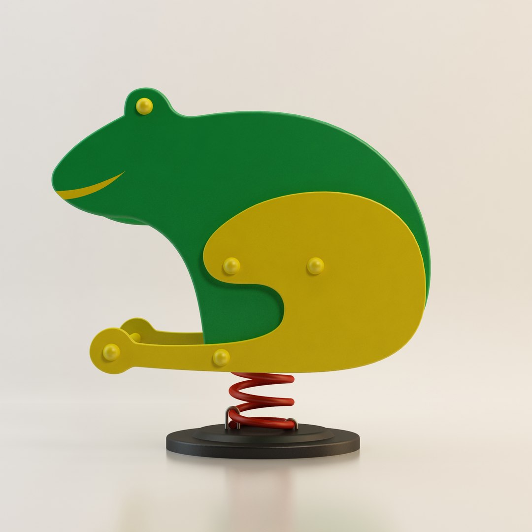 spring swing playground child 3d 3ds