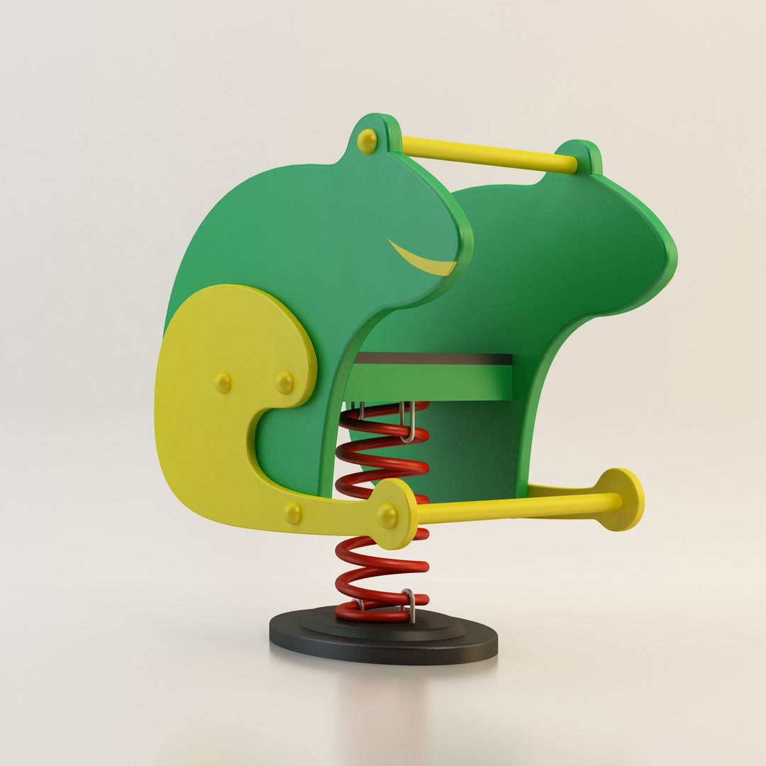 spring swing playground child 3d 3ds