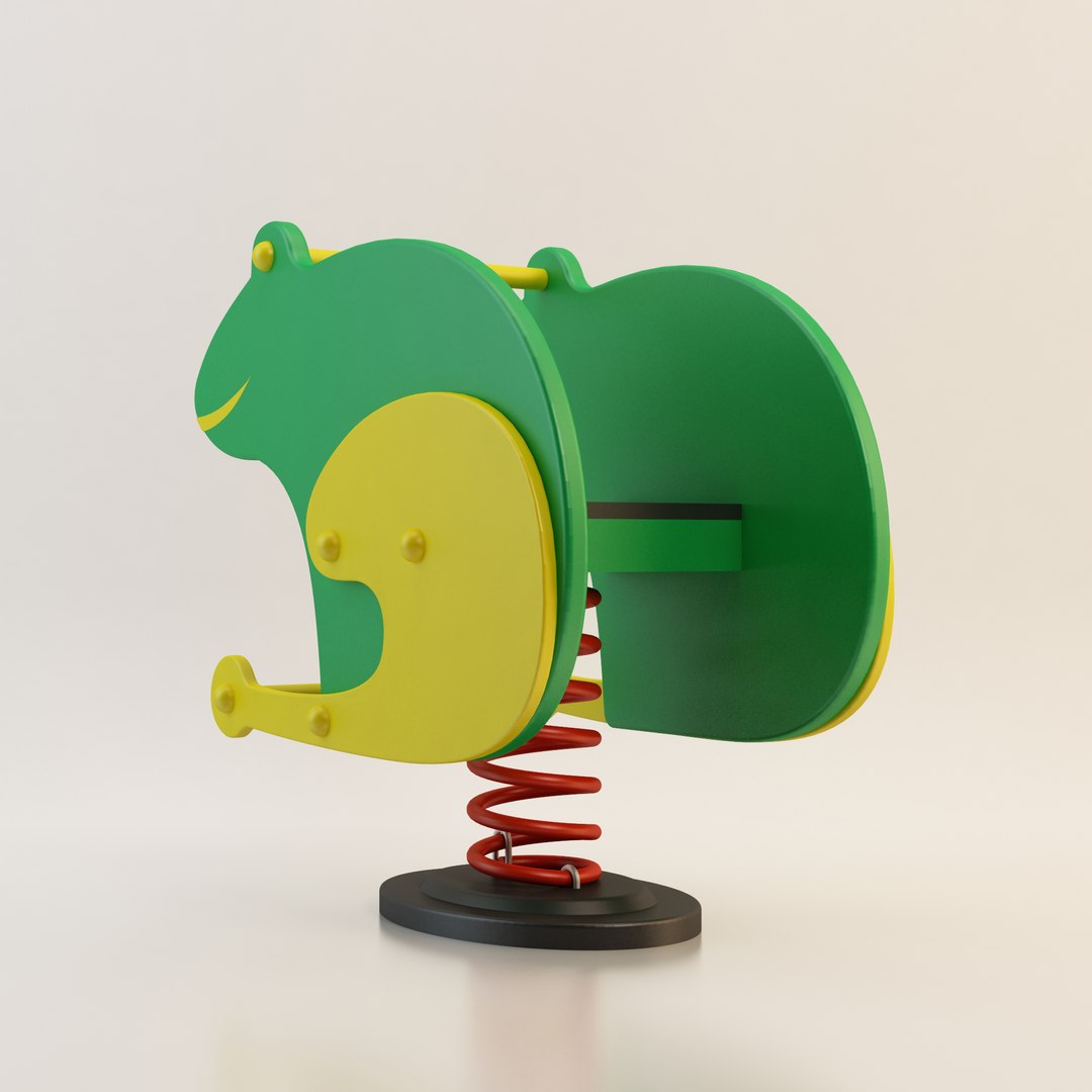 spring swing playground child 3d 3ds