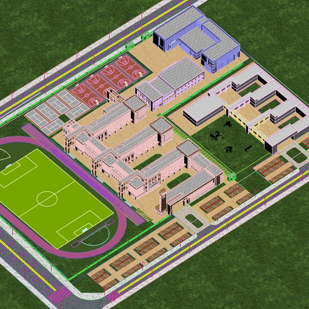 3d Model School
