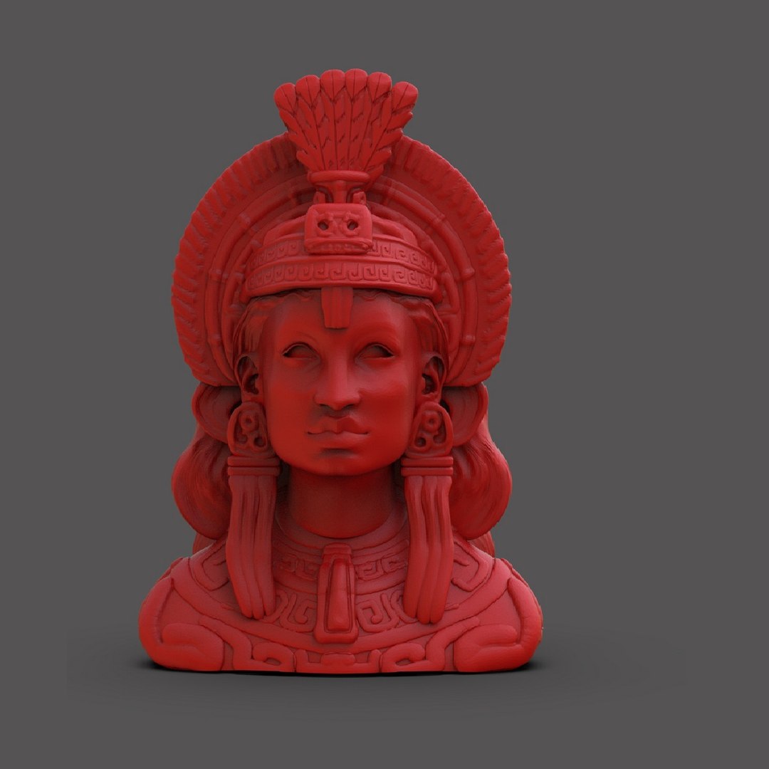 3D Mayan Woman Bust Model - TurboSquid 2175336