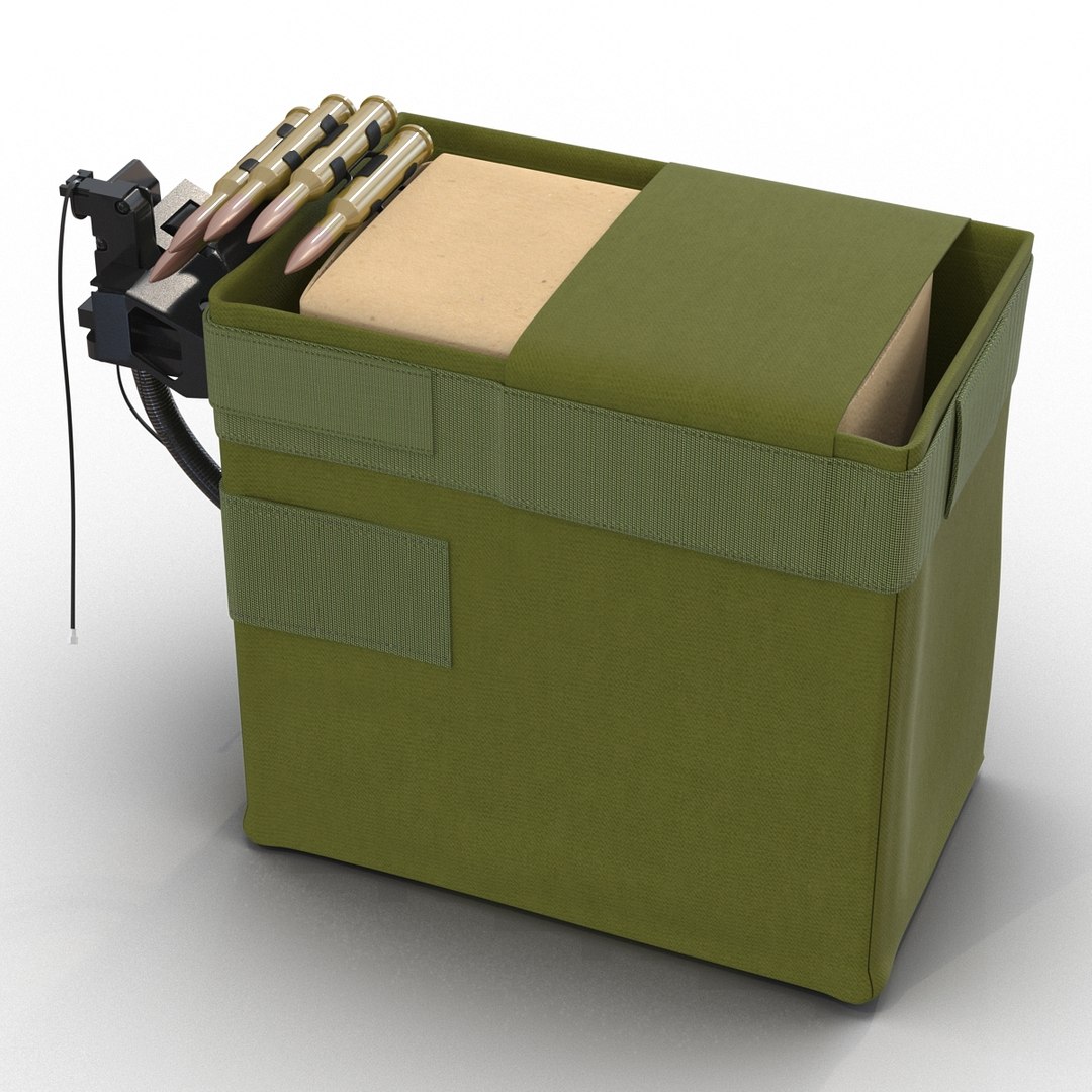 3D machine gun ammunition boxes model - TurboSquid 1162113