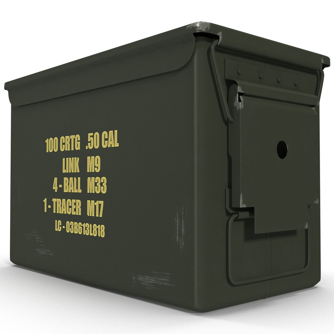 3D machine gun ammunition boxes model - TurboSquid 1162113