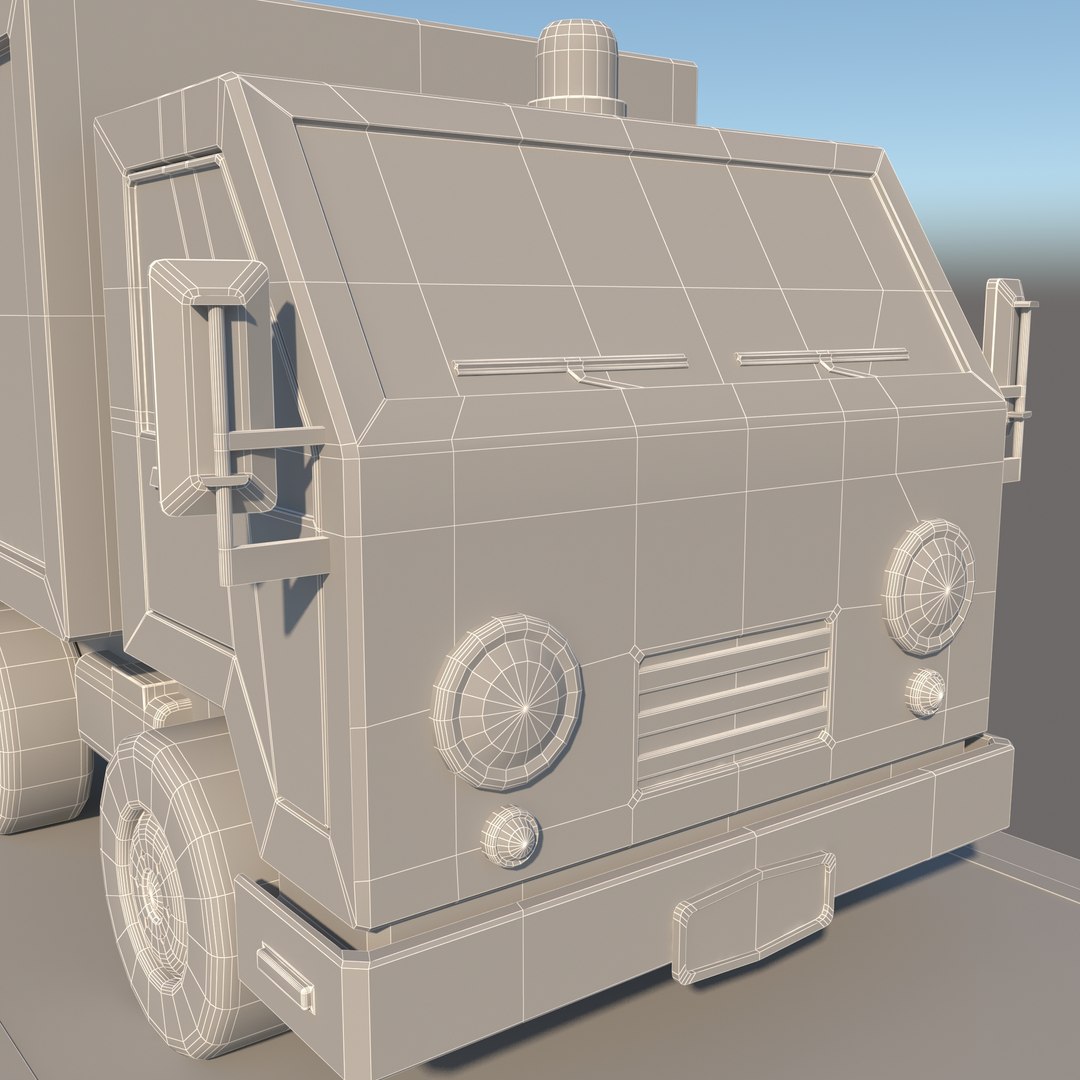 3D Cartoon Garbage Truck - TurboSquid 1301411