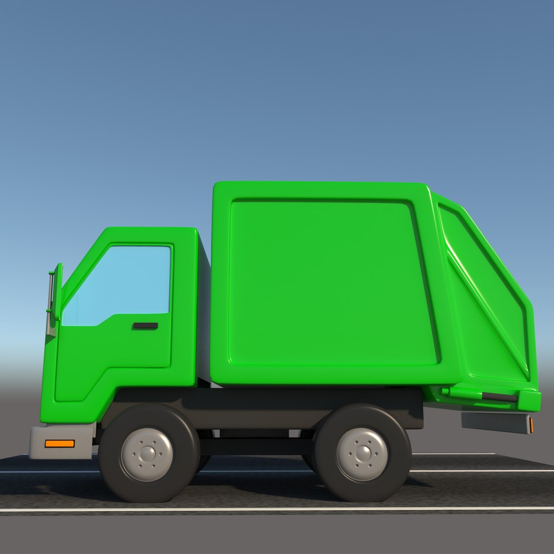 3D Cartoon Garbage Truck - TurboSquid 1301411