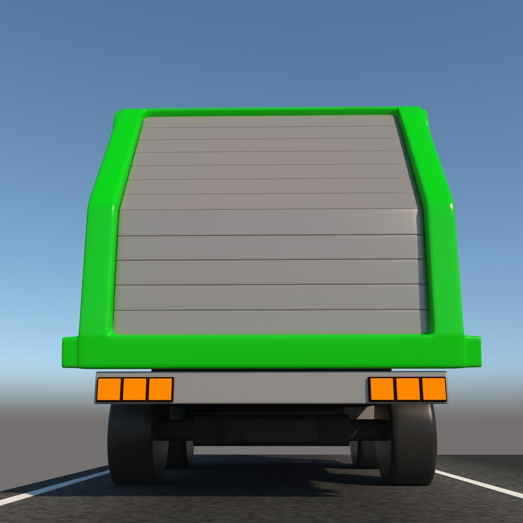 3D Cartoon Garbage Truck - TurboSquid 1301411