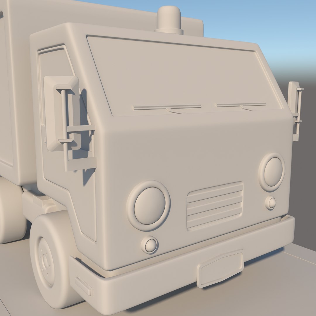 3D Cartoon Garbage Truck - TurboSquid 1301411