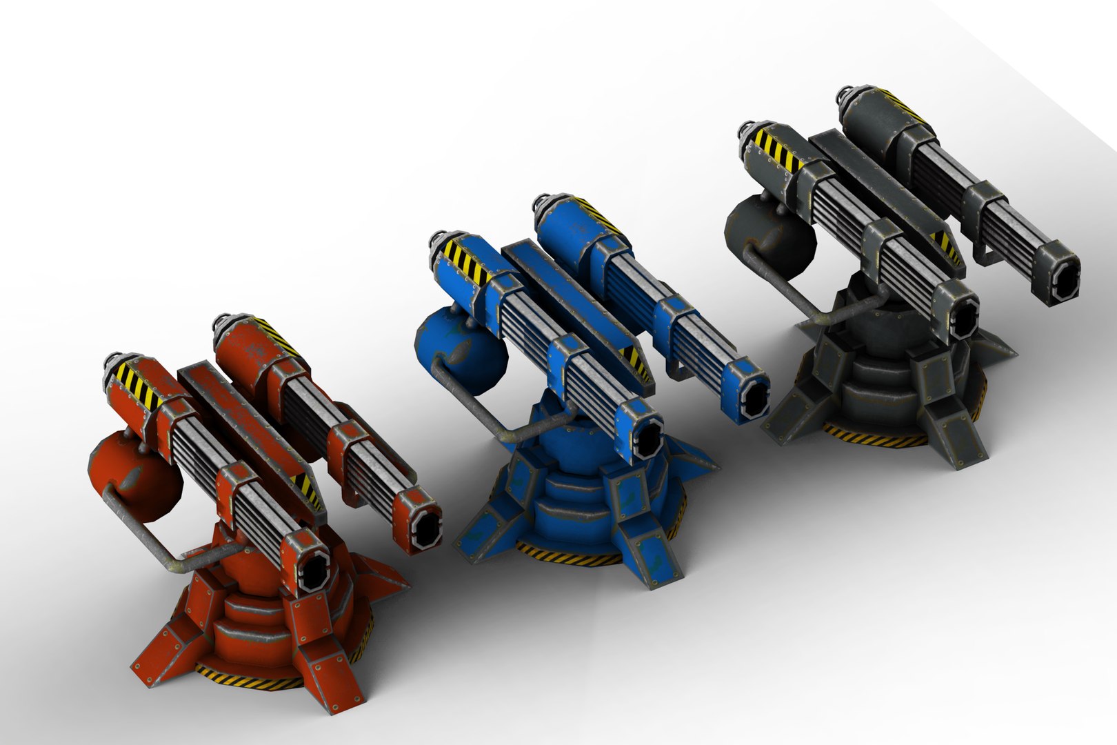 3d model turret weapon