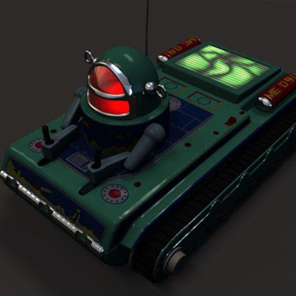 3d reproduction toy space tank robot model