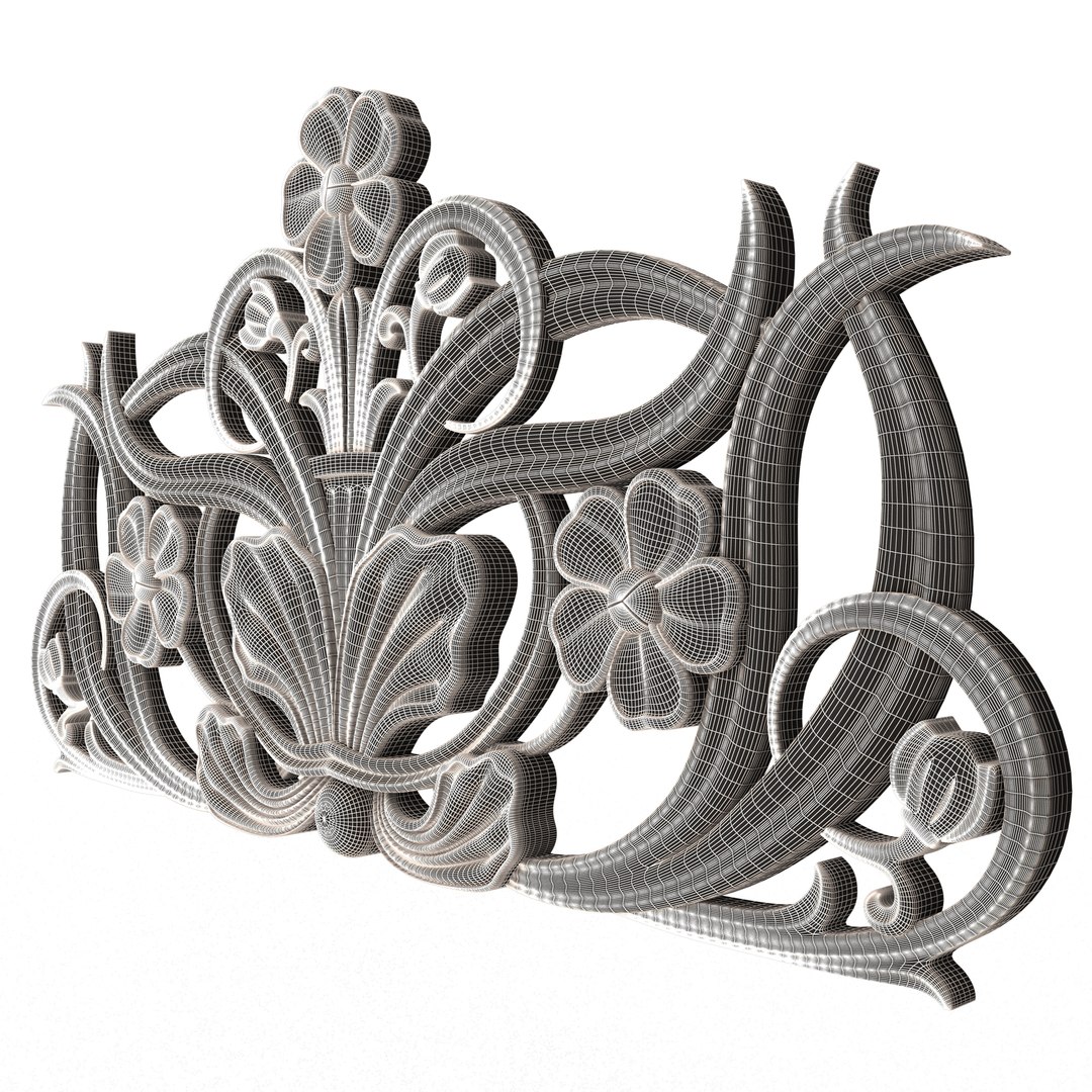 Carved Plaster Molding Decoration 045 Model - TurboSquid 2173127