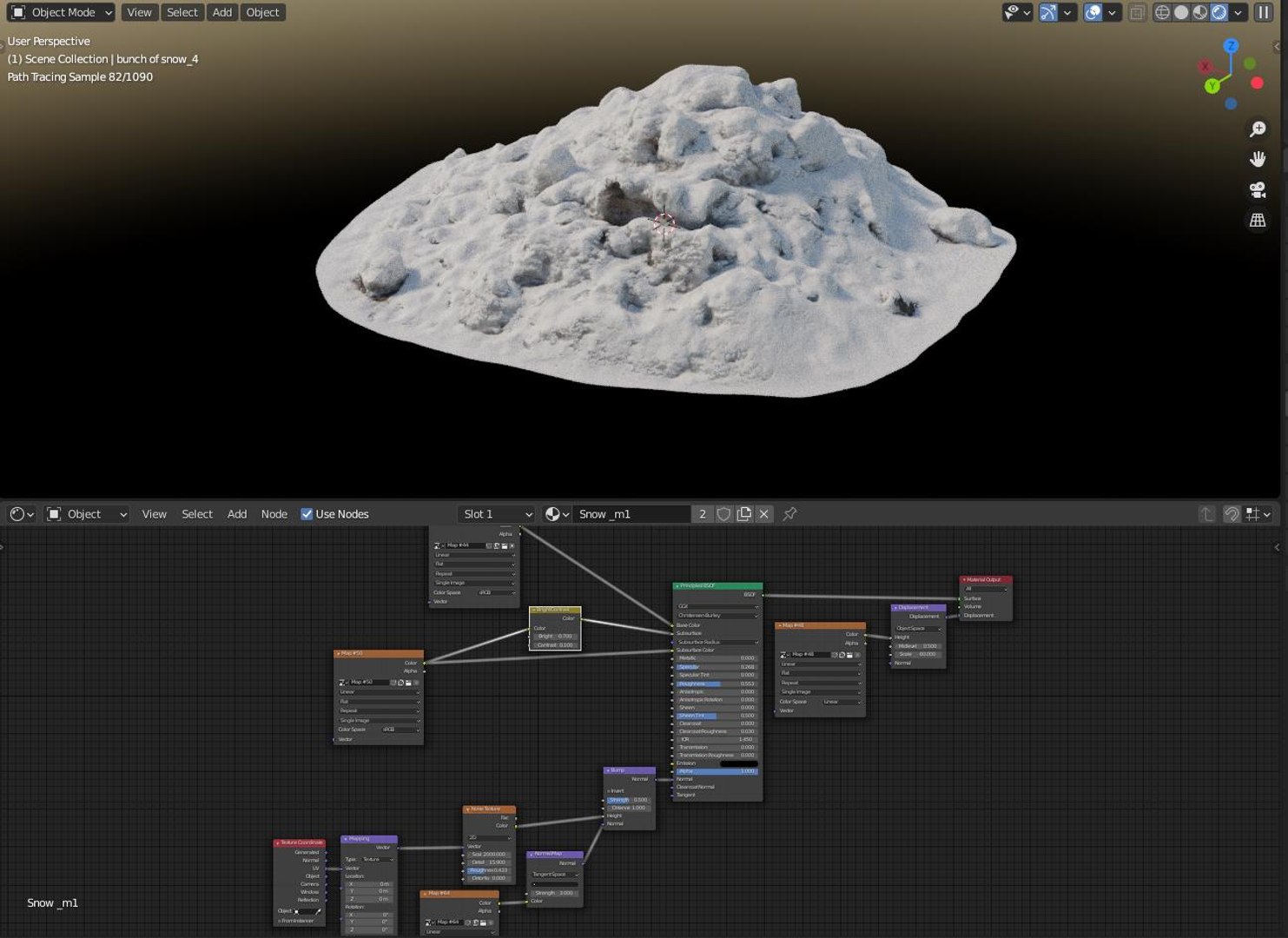 Ultra Realistic A Pile Of Snow Model - TurboSquid 1758473