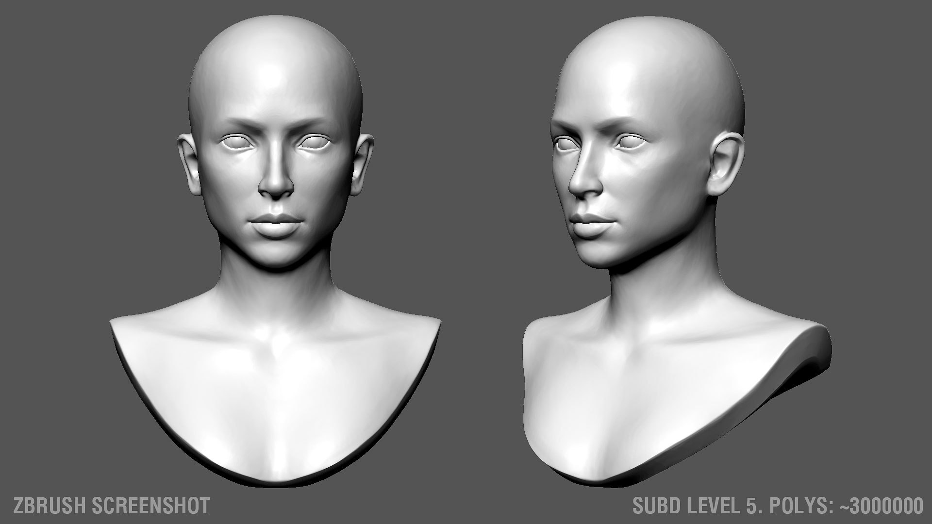 3D Beauty Bust Sculpture Base Mesh Model - TurboSquid 1599158