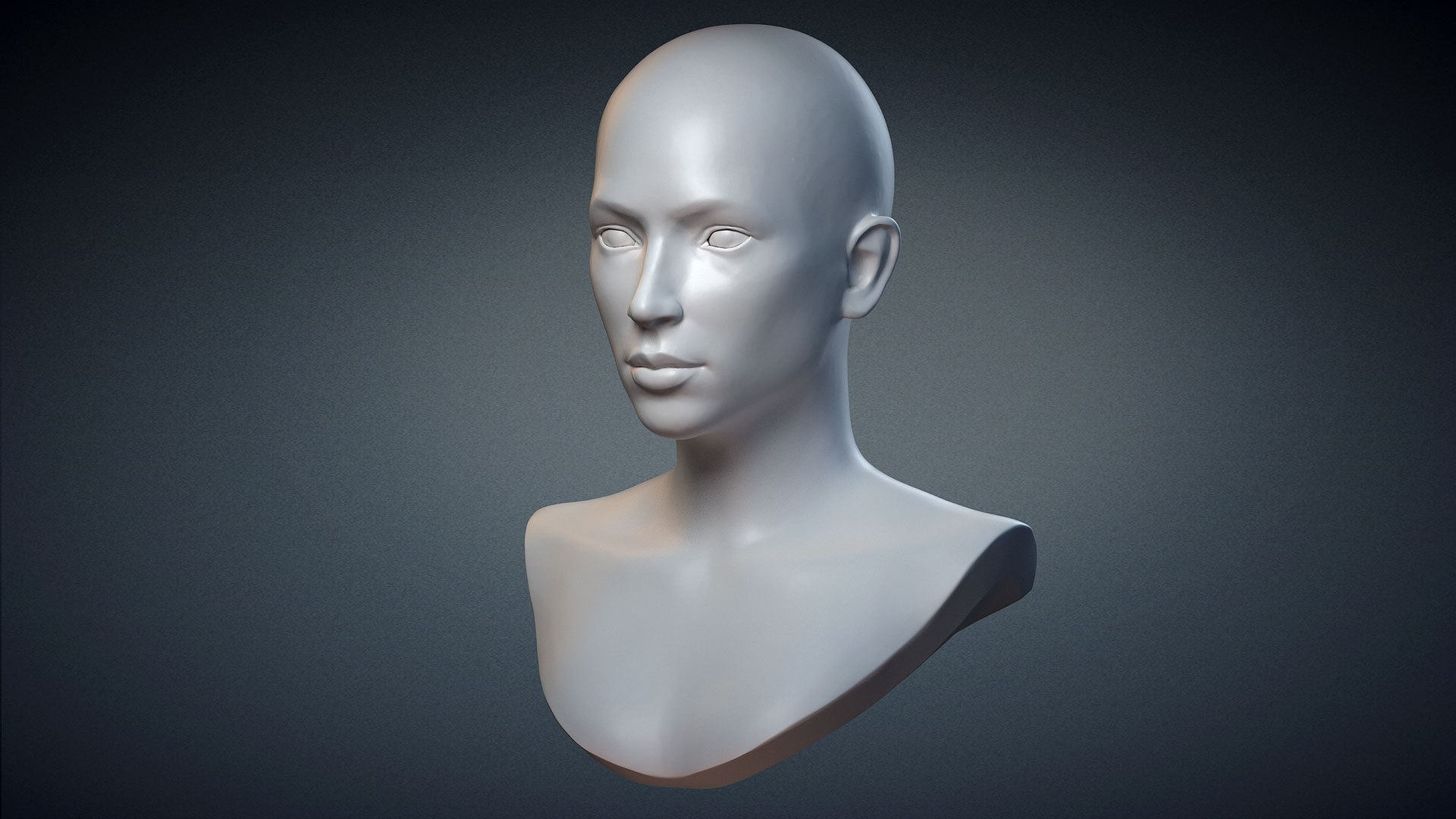 3D Beauty Bust Sculpture Base Mesh Model - TurboSquid 1599158