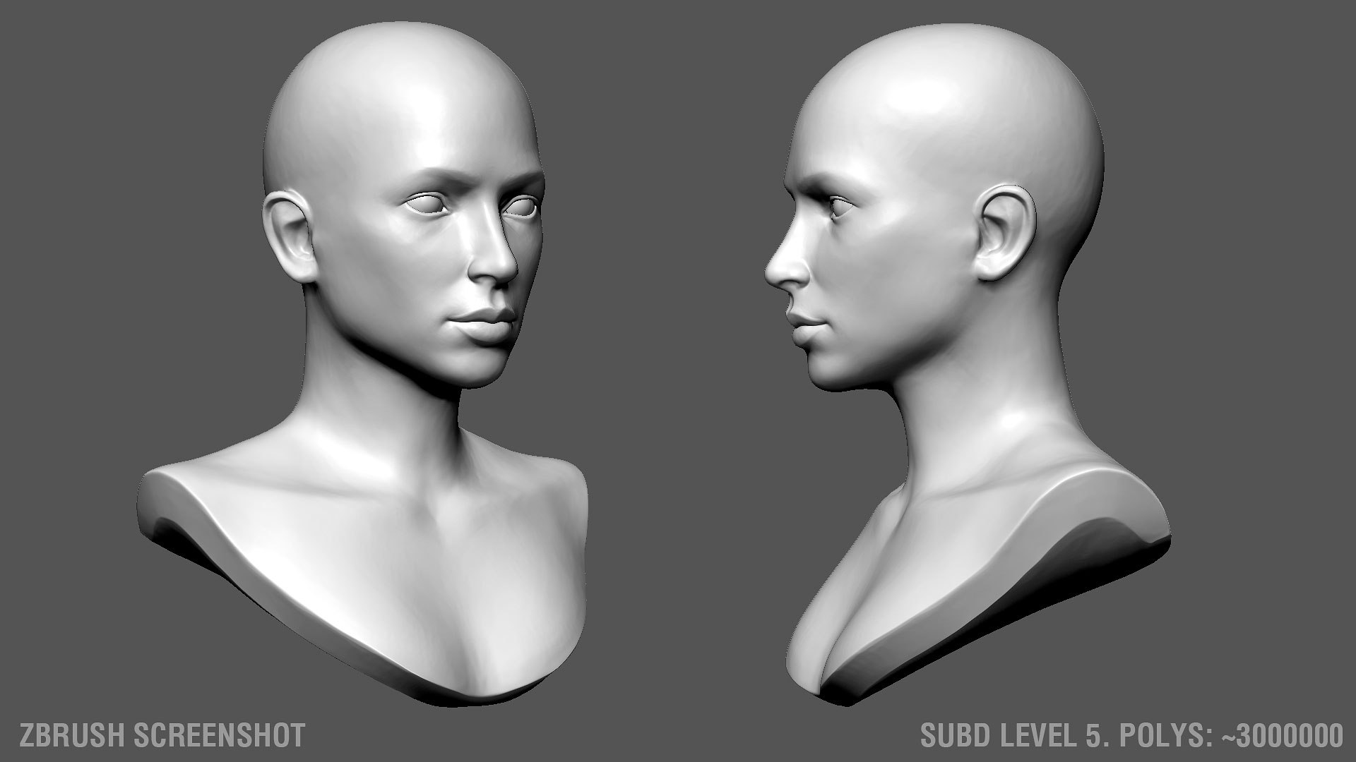 3D Beauty Bust Sculpture Base Mesh Model - TurboSquid 1599158