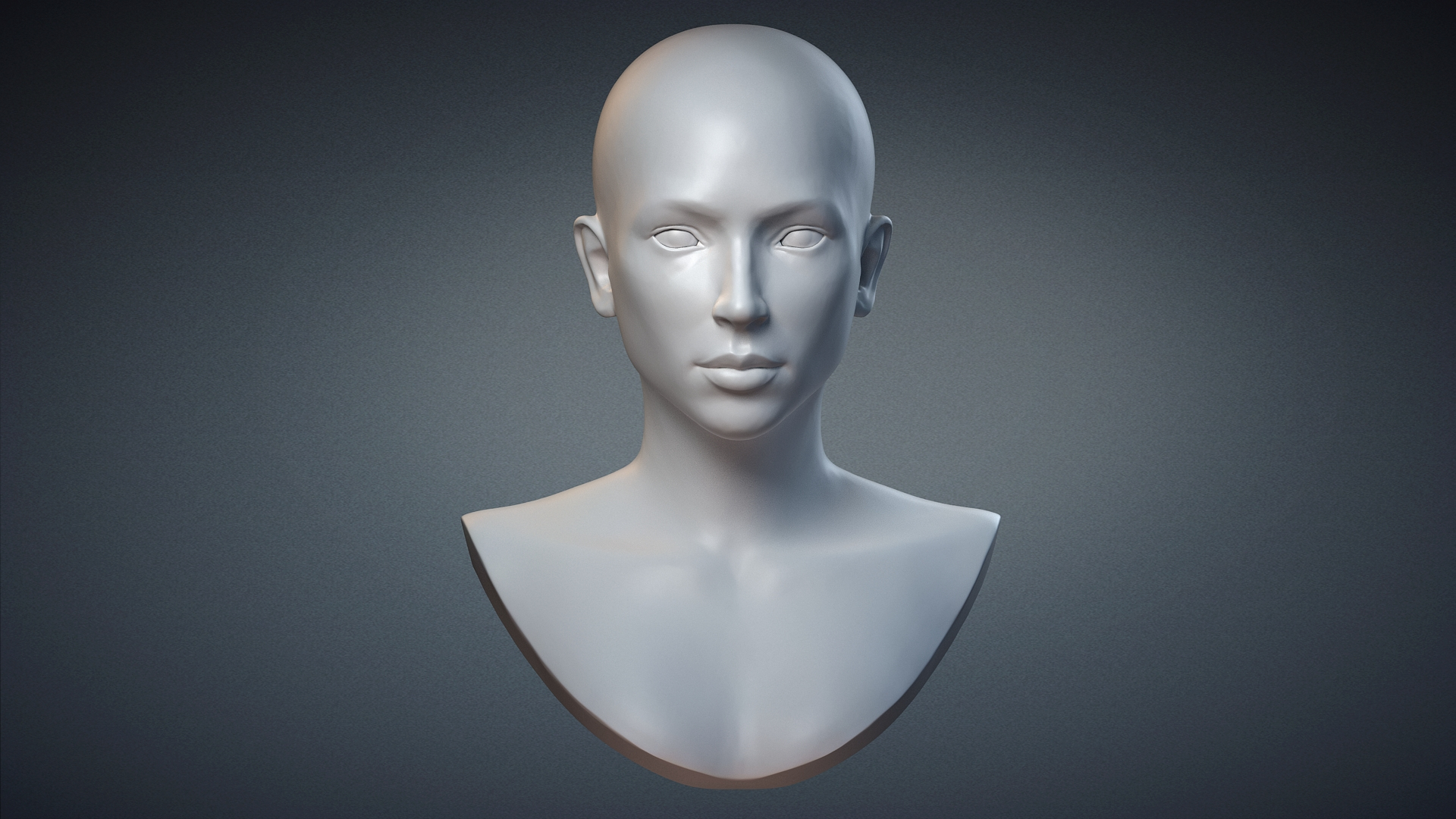 3D Beauty Bust Sculpture Base Mesh Model - TurboSquid 1599158