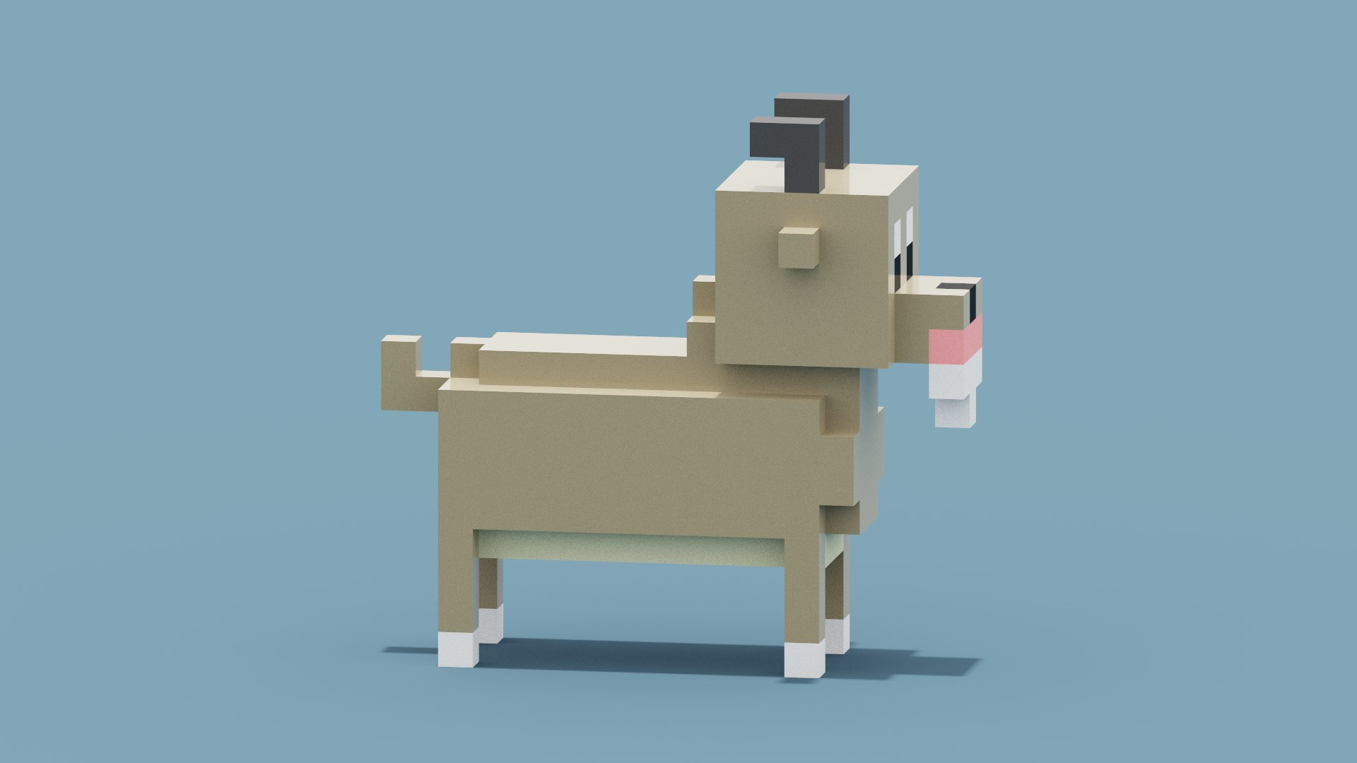 Voxel Goat 3D Model - TurboSquid 1912970