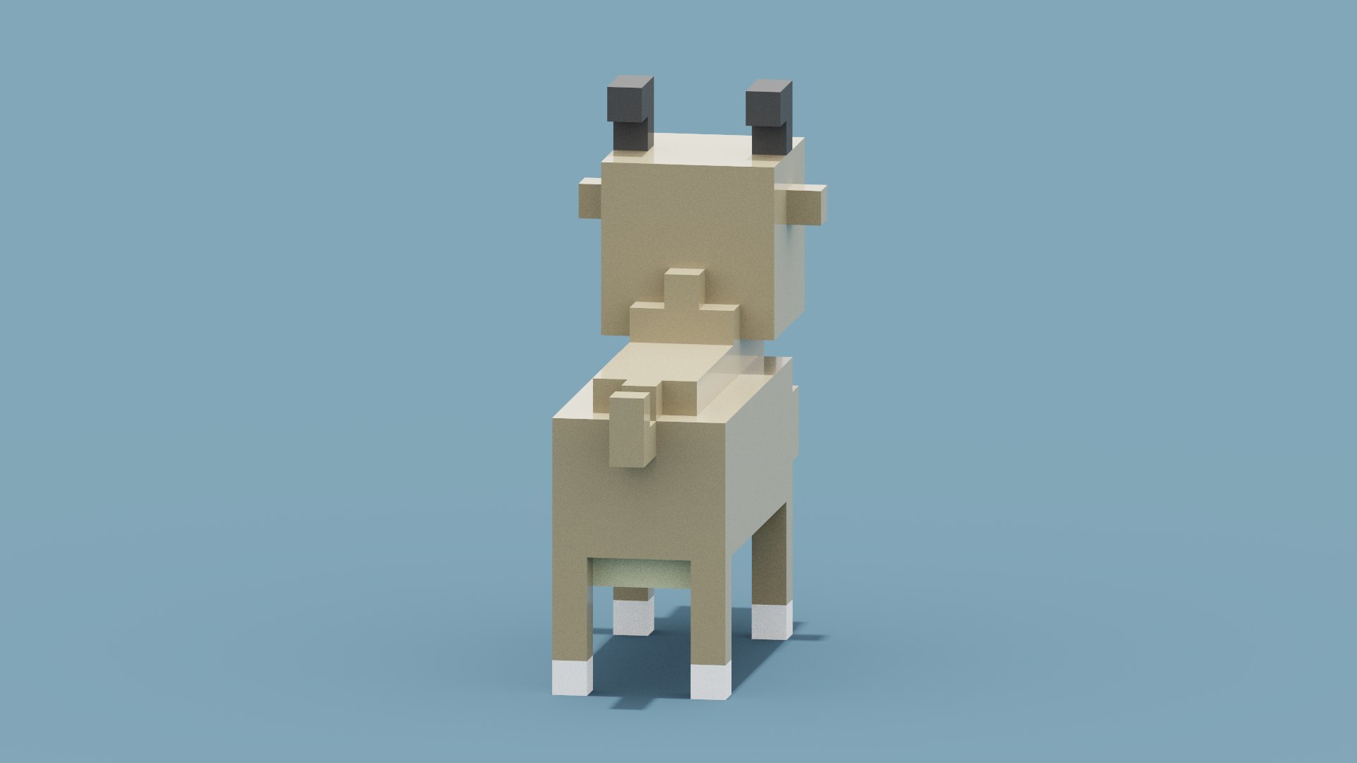 Voxel Goat 3D Model - TurboSquid 1912970