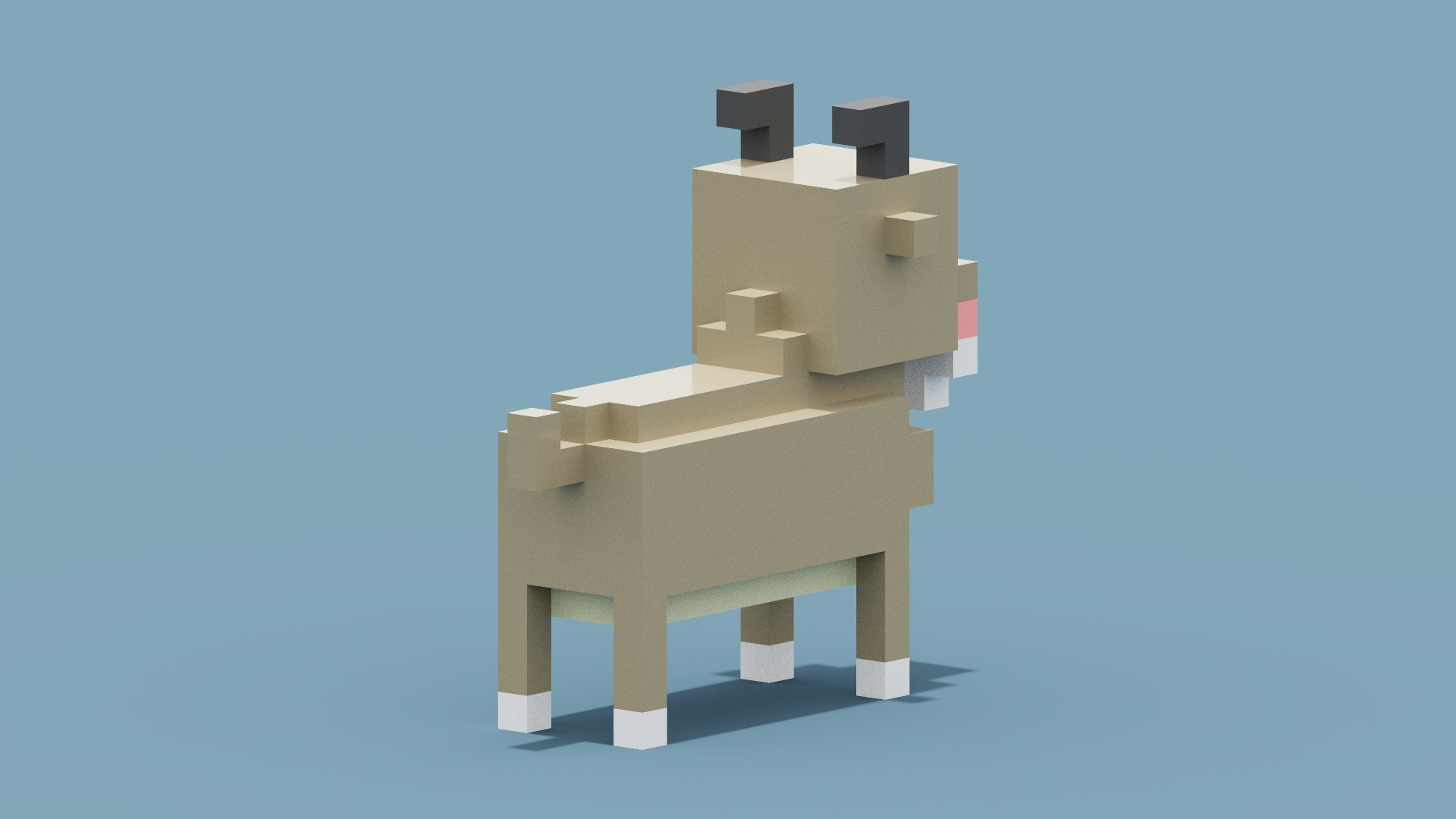Voxel Goat 3D Model - TurboSquid 1912970