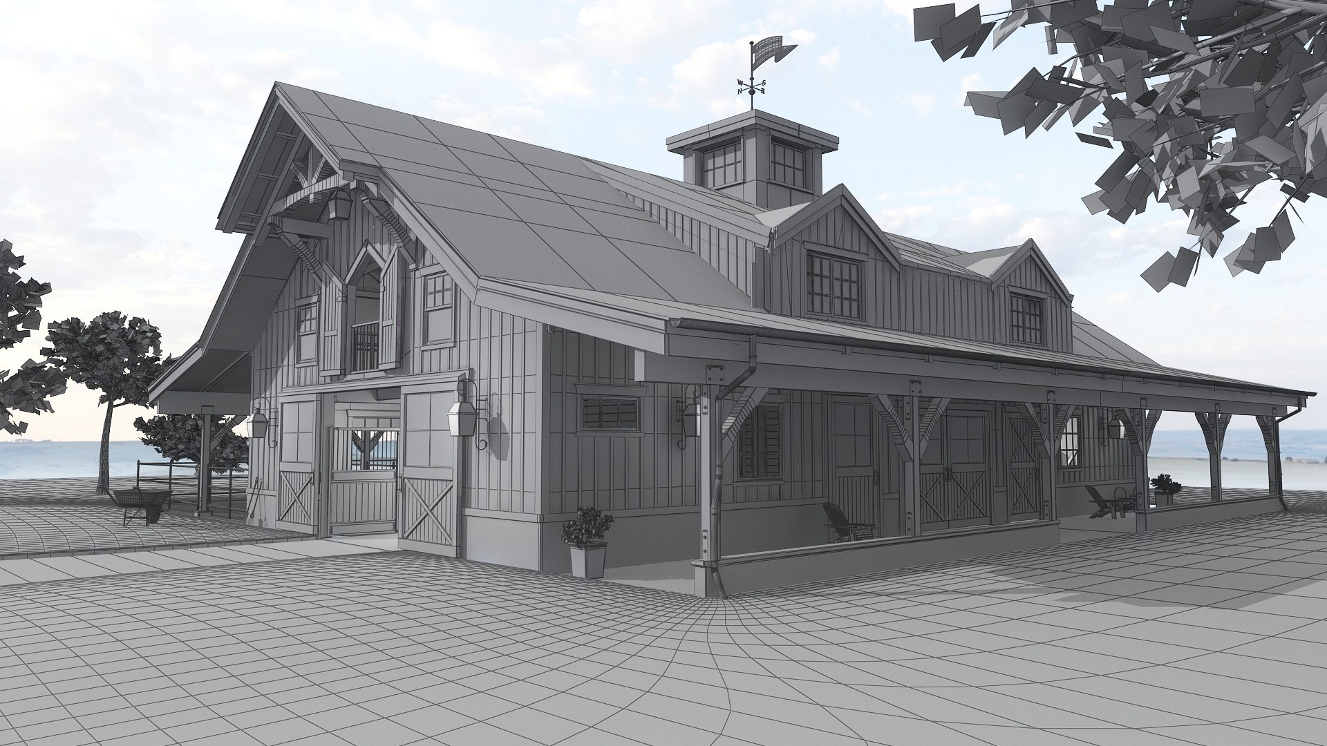 Horse Barn 3D Model - TurboSquid 2170413