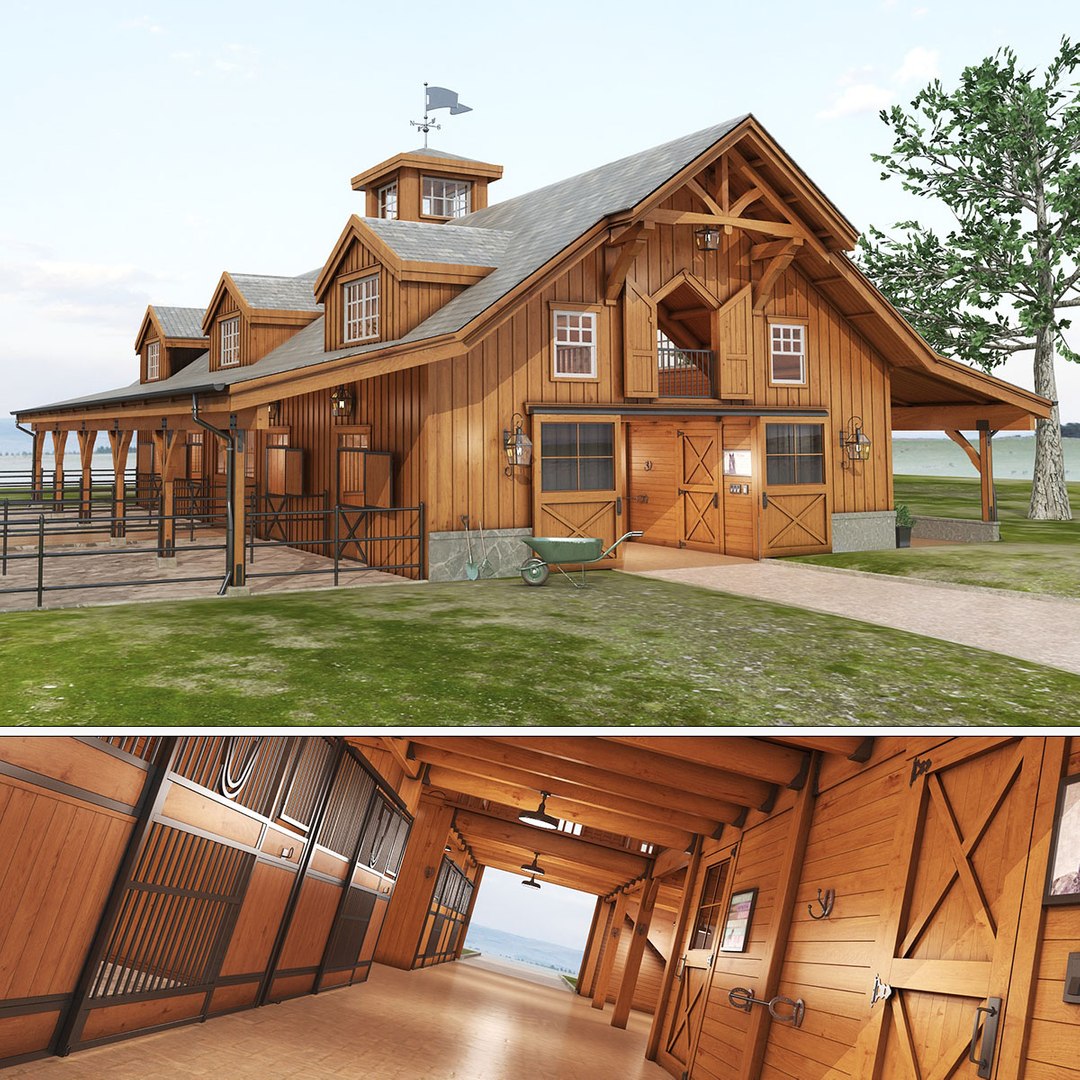 Horse Barn 3D Model - TurboSquid 2170413
