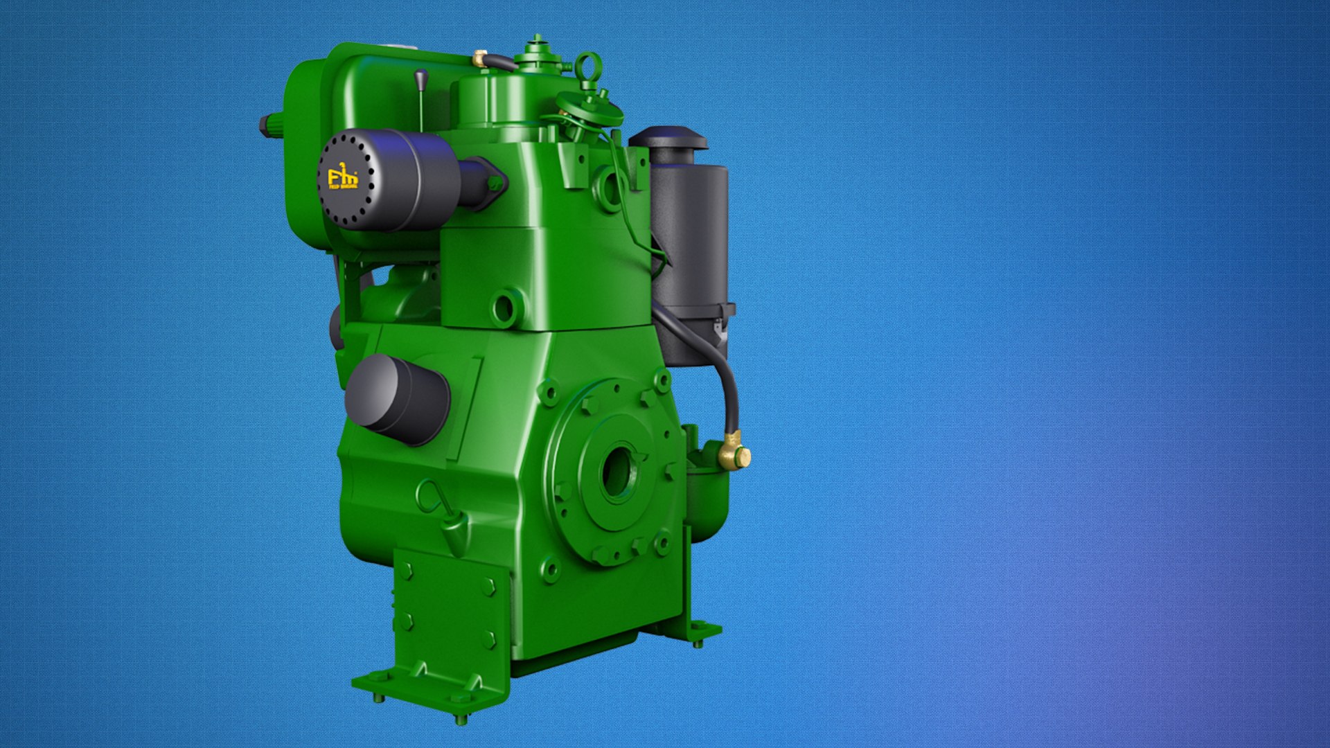 Water-cooled Vertical Diesel Engine Model 3D Model - TurboSquid 1949521