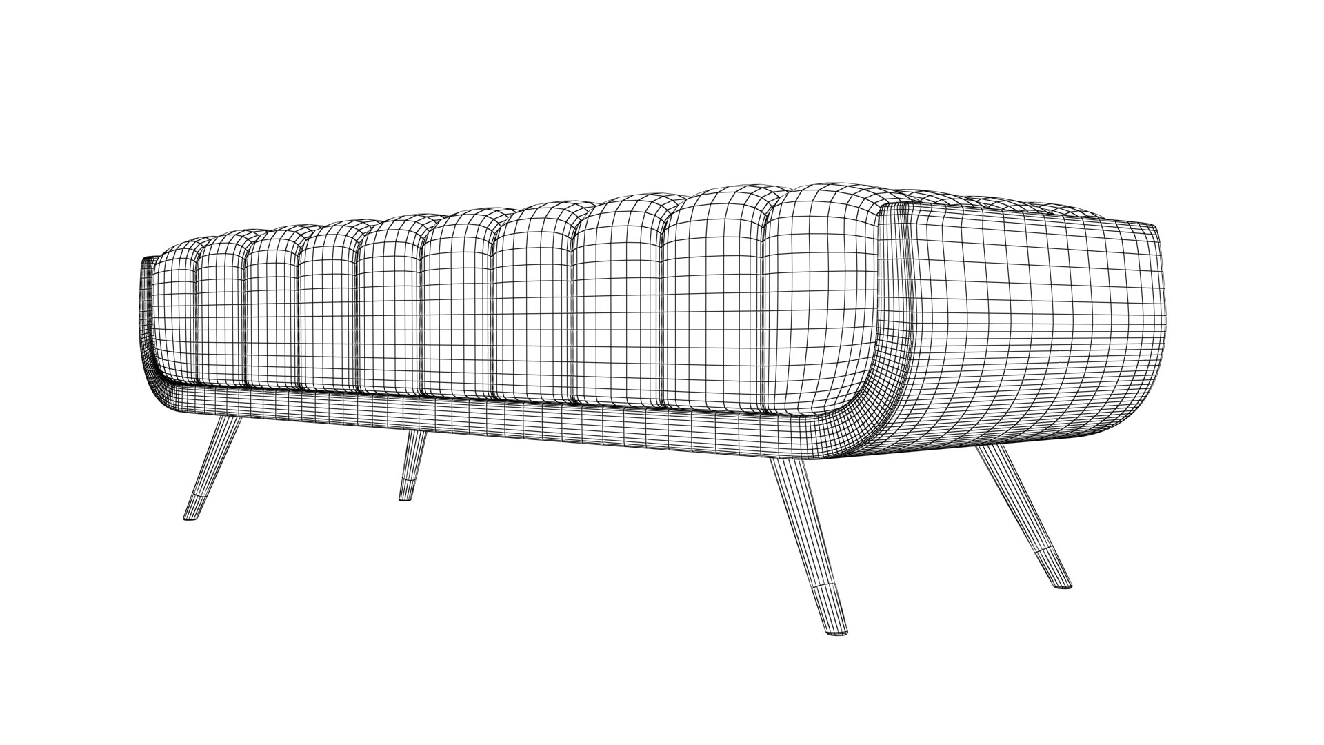 Gray Bedroom Bench 3D - TurboSquid 2081573