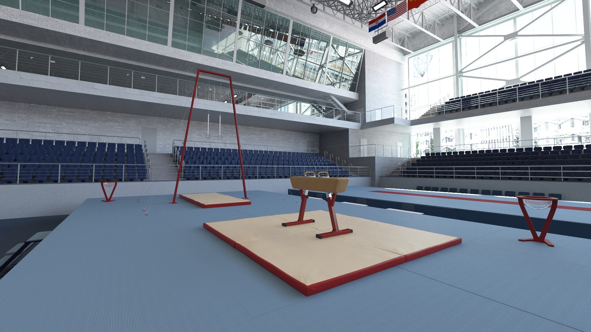 Gymnastics Arena 3D model - TurboSquid 2016900