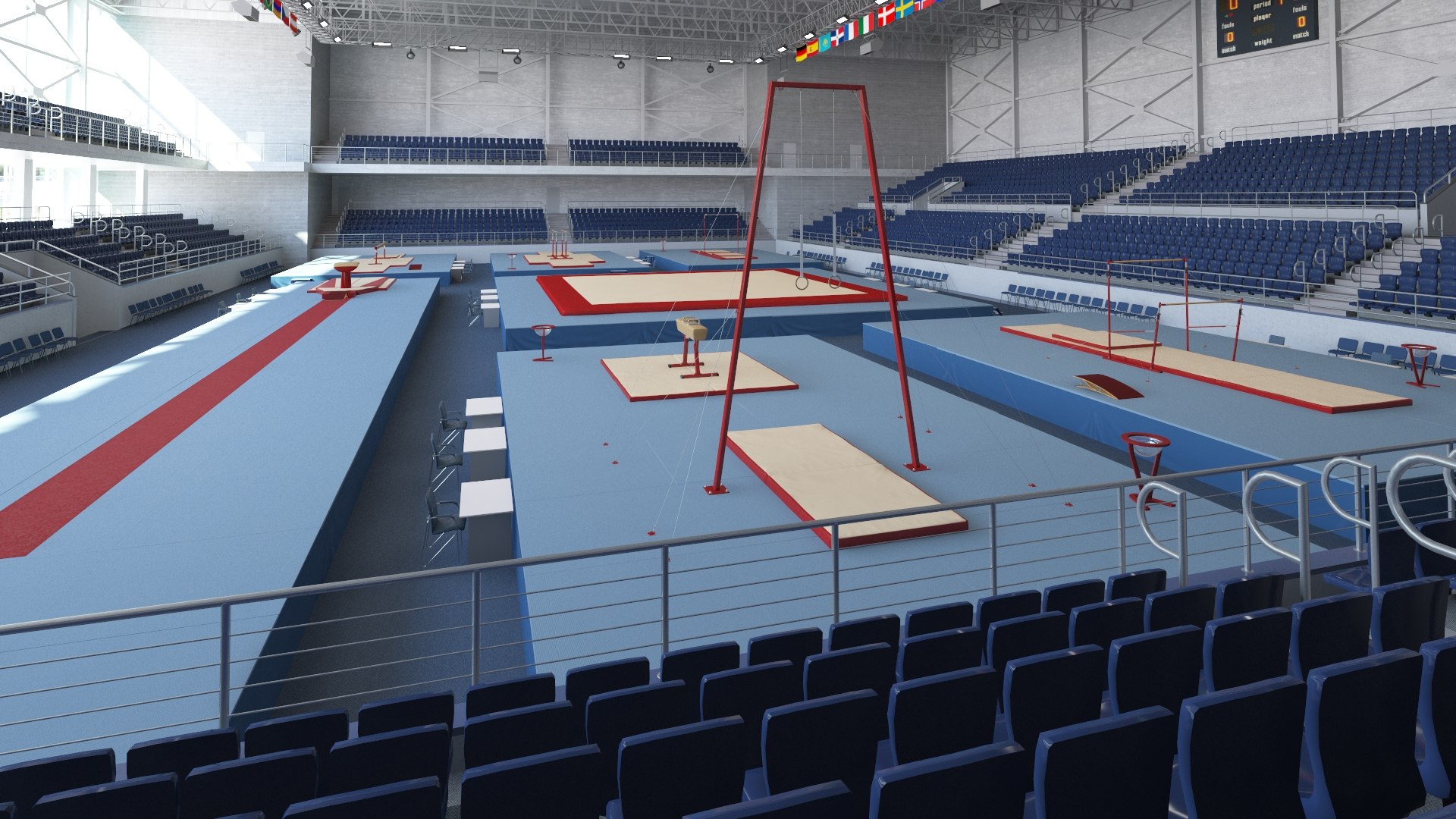 Gymnastics Arena 3D model - TurboSquid 2016900