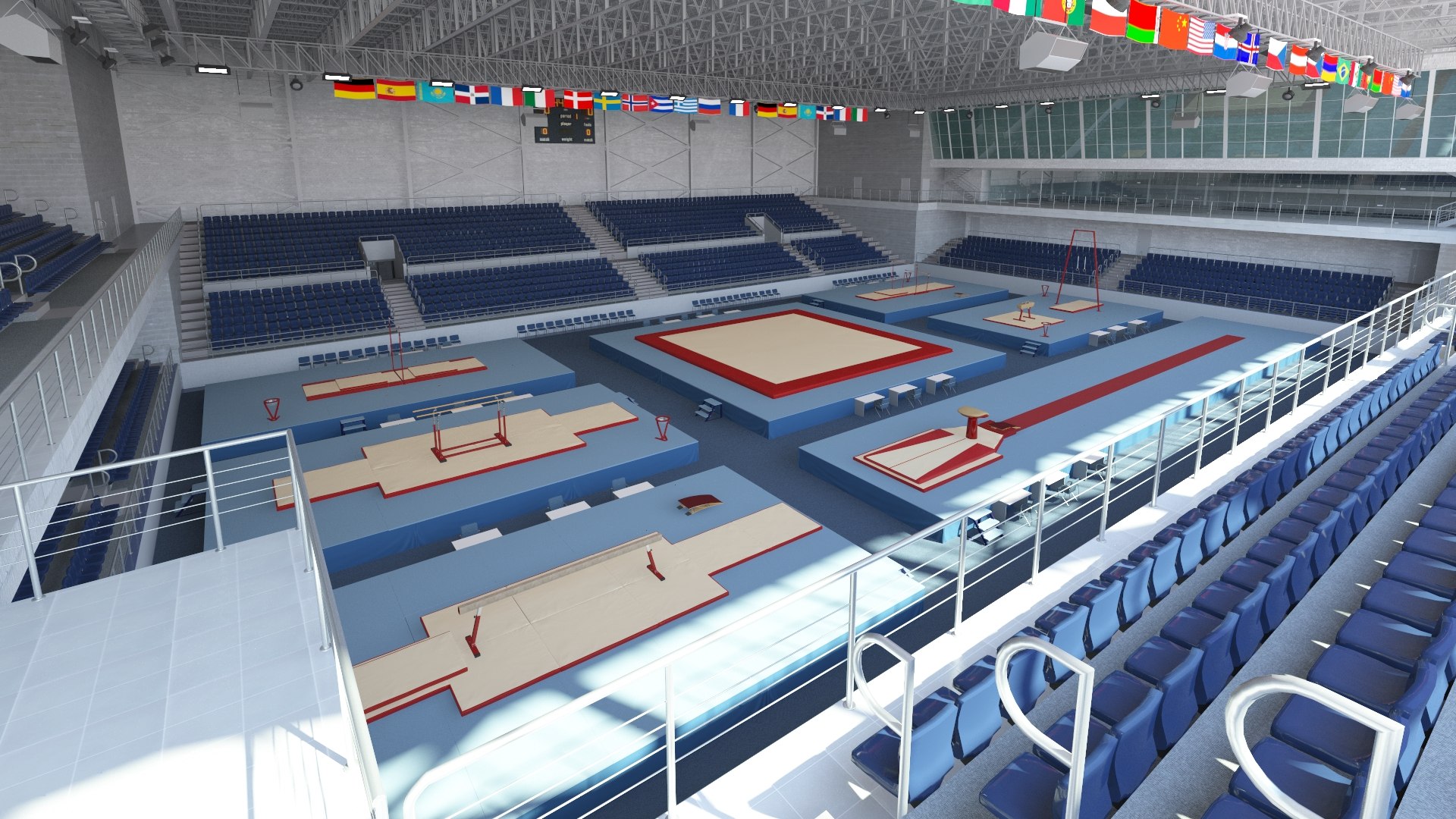 Gymnastics Arena 3D model - TurboSquid 2016900