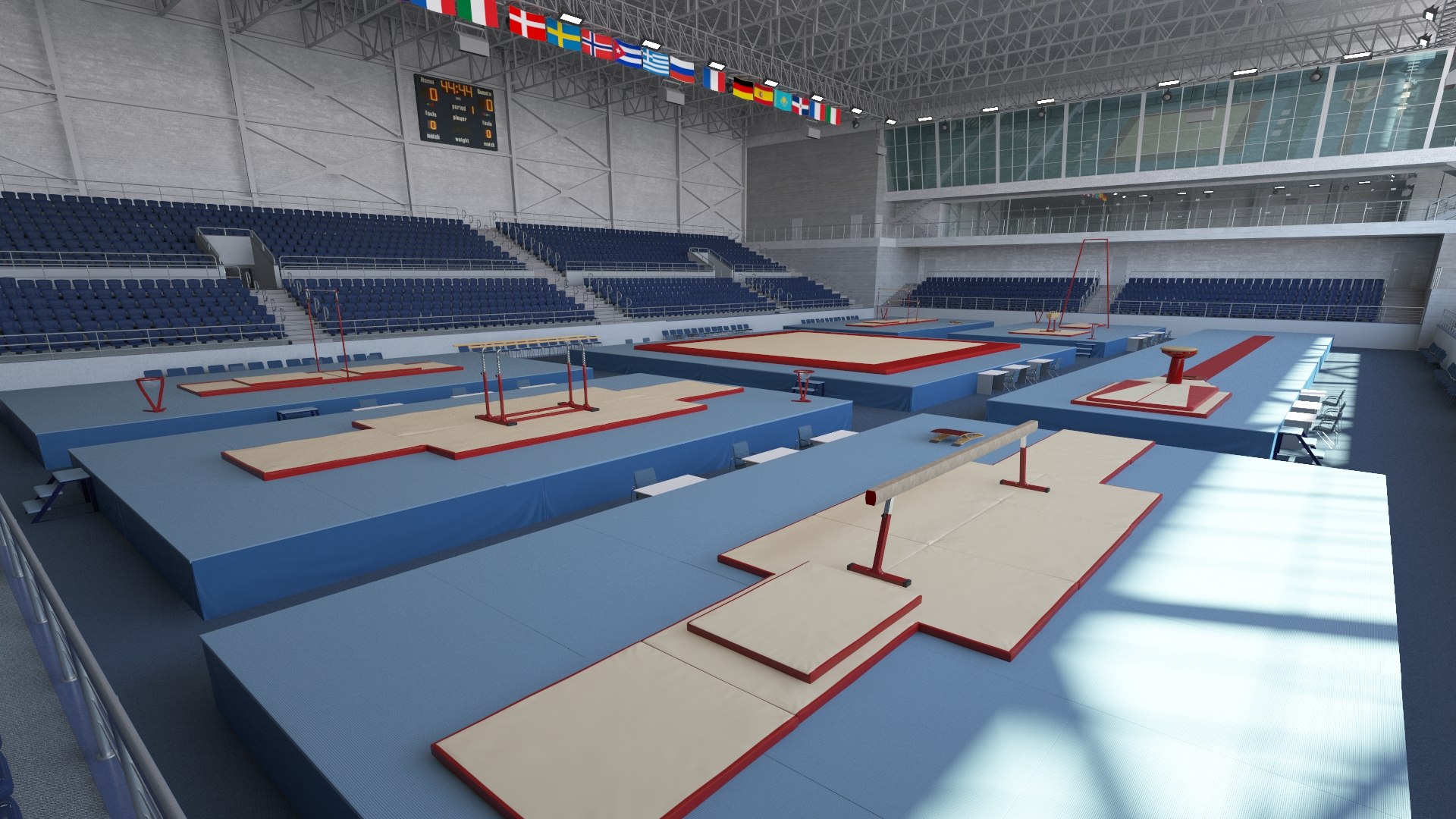 Gymnastics Arena 3D model - TurboSquid 2016900