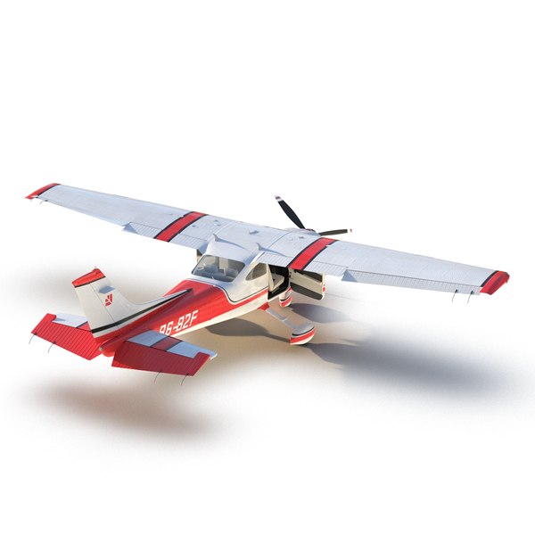 3d cessna 182 skylane rigged