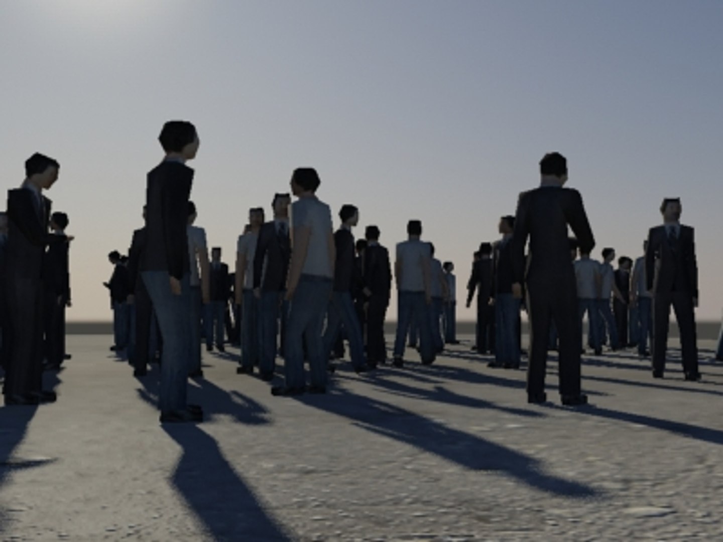 3ds Max Crowd People Man Suit