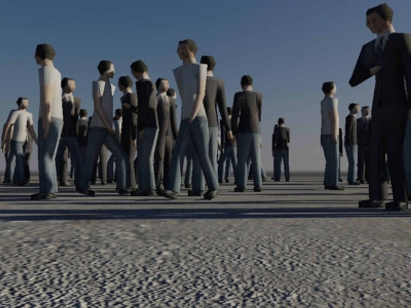 3ds Max Crowd People Man Suit