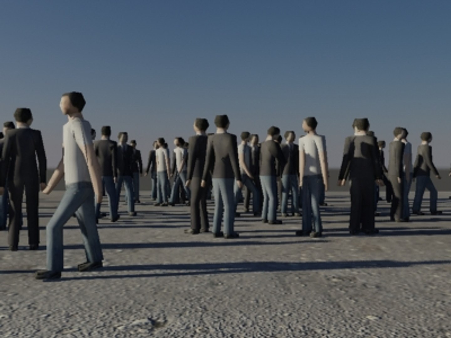 3ds Max Crowd People Man Suit