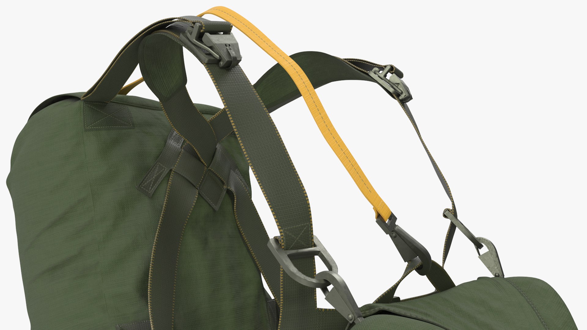 Paratrooper Parachute Backpack Worn Model - TurboSquid 2519298