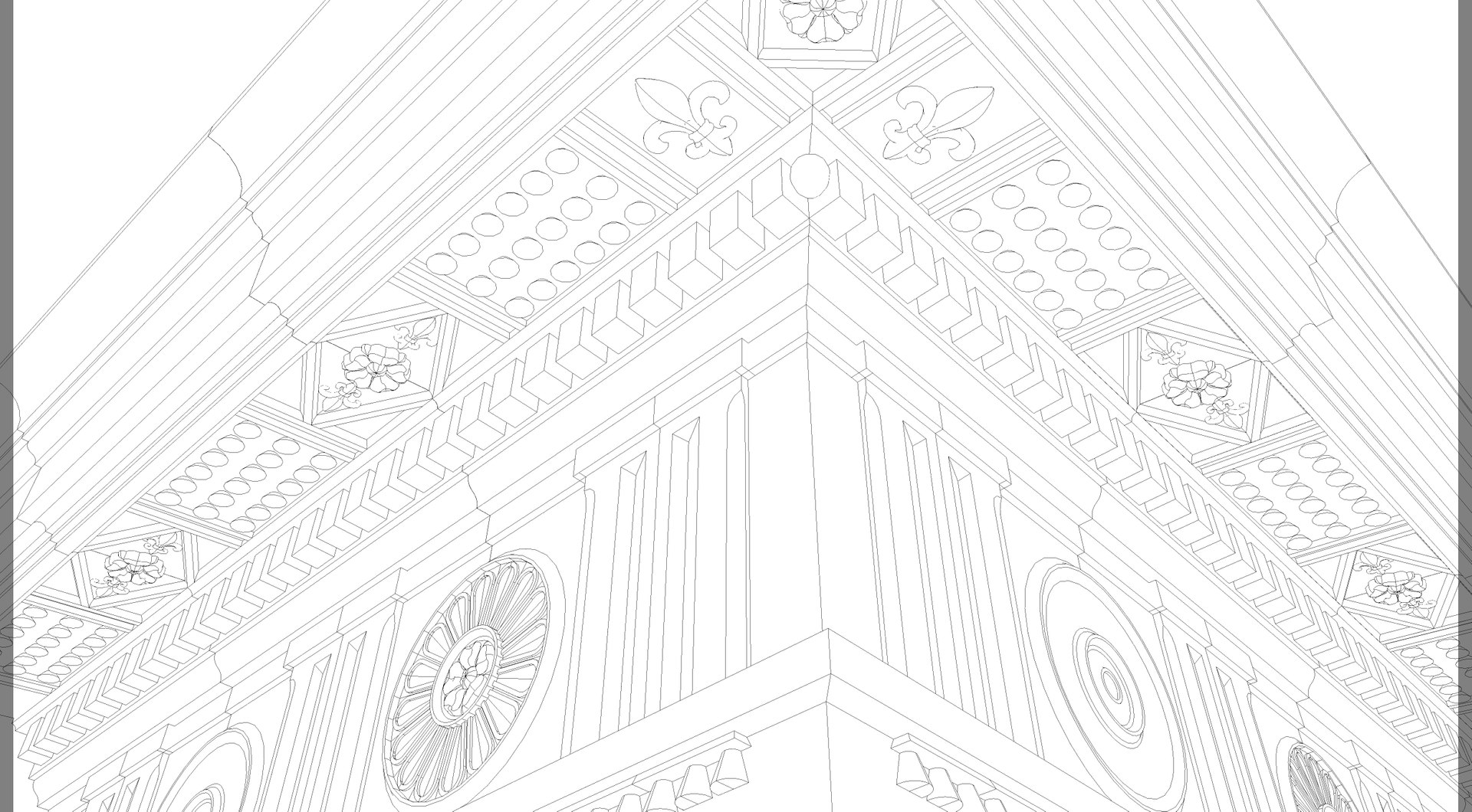 Denticulated Doric Order Vignola Full Collection 3D - TurboSquid 2286662