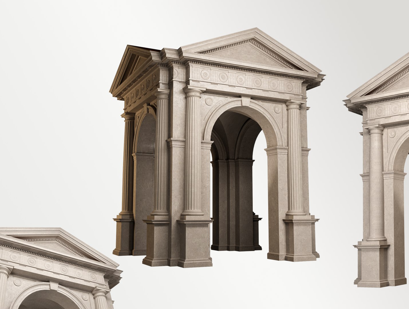 Denticulated Doric Order Vignola Full Collection 3D - TurboSquid 2286662