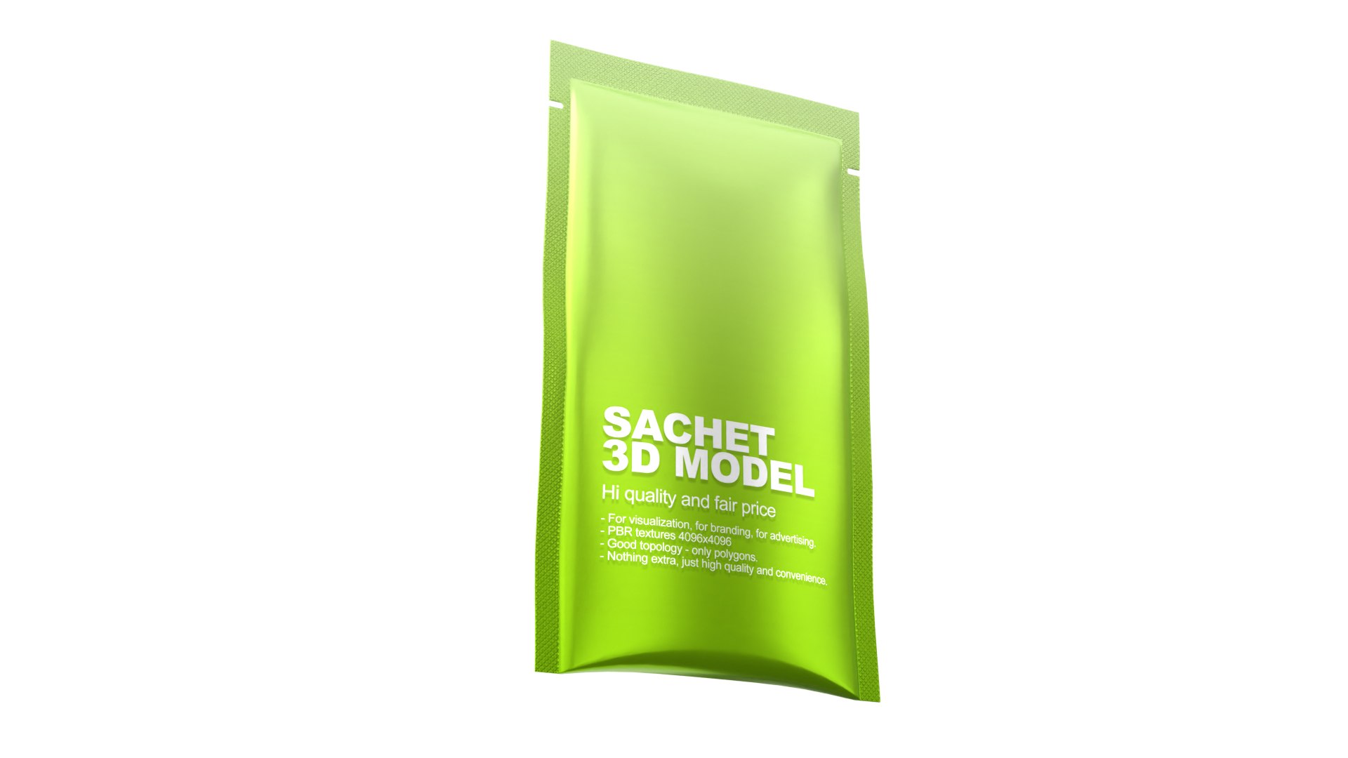 3D Sachet Model - TurboSquid 2272612