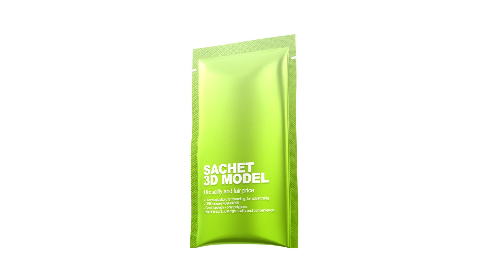 3D Sachet Model - TurboSquid 2272612