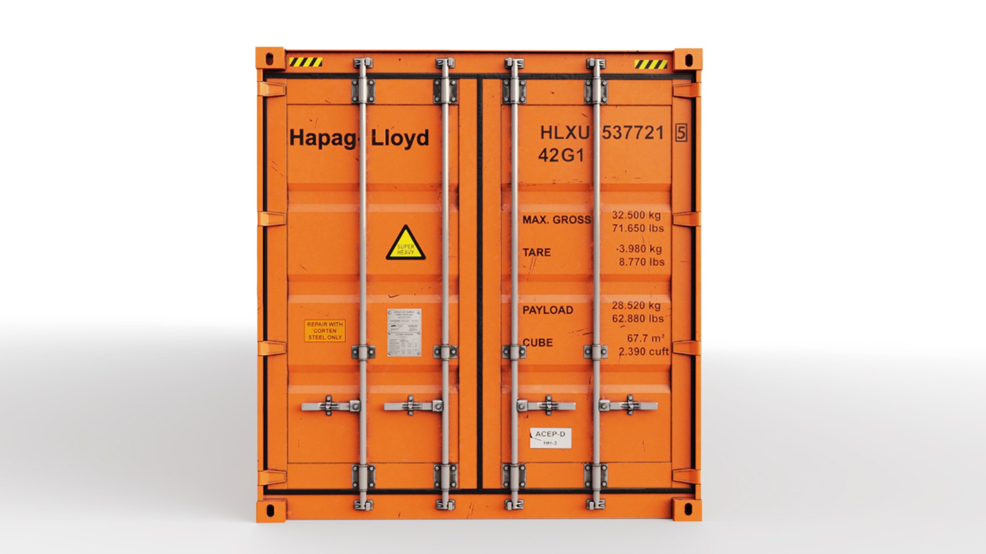 Shipping Container Hapag-lloyd 3D Model - TurboSquid 1651482
